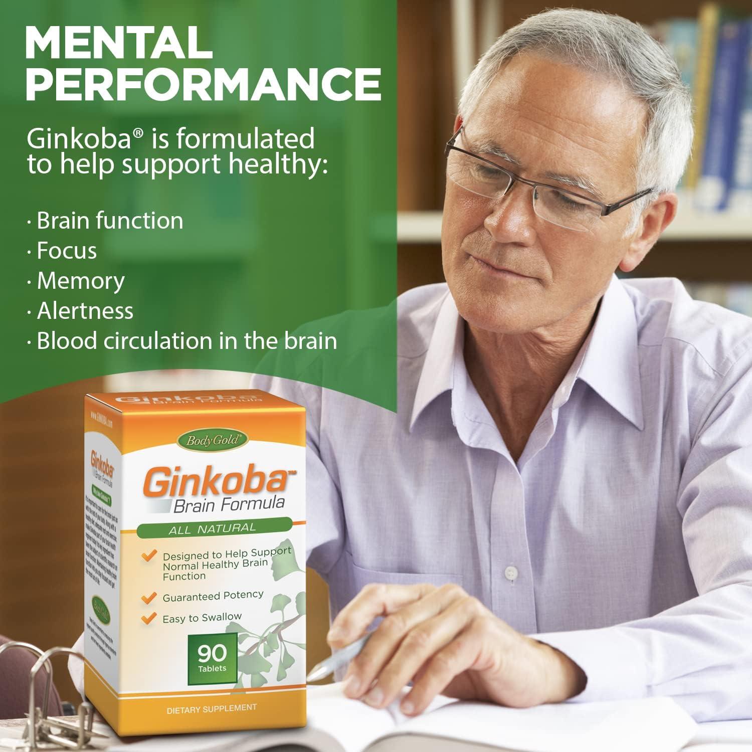 Body Gold Ginkoba Ginkgo Biloba Leaf Extract 120mg - 90 Tablets ...