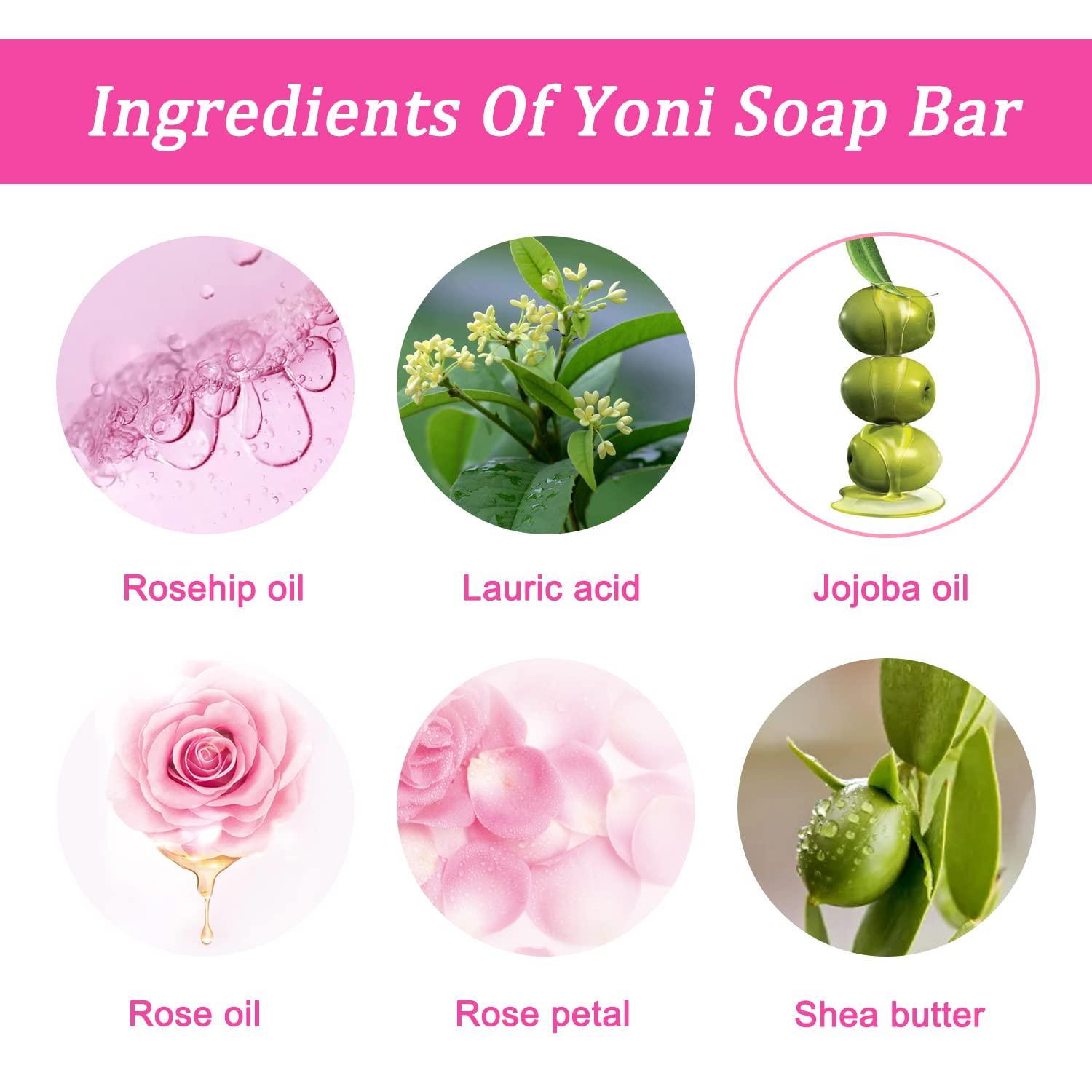 Organic Yoni Soap Bars 2 PCS for Women - Natural Vaginal Wash with Ph ...