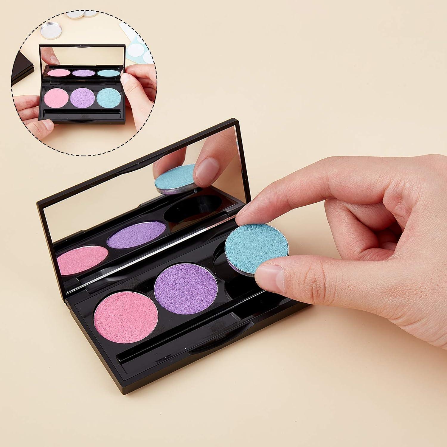 Superfindings DIY Empty Eyeshadow Box Set | 4 Sets of Plastic 3 ...