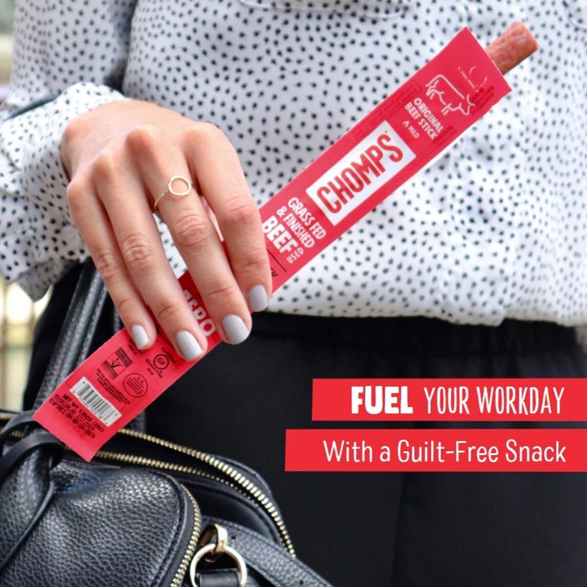 CHOMPS Original Beef Stick - 1.15 OZ | High-Protein Snack | Gluten-Free ...