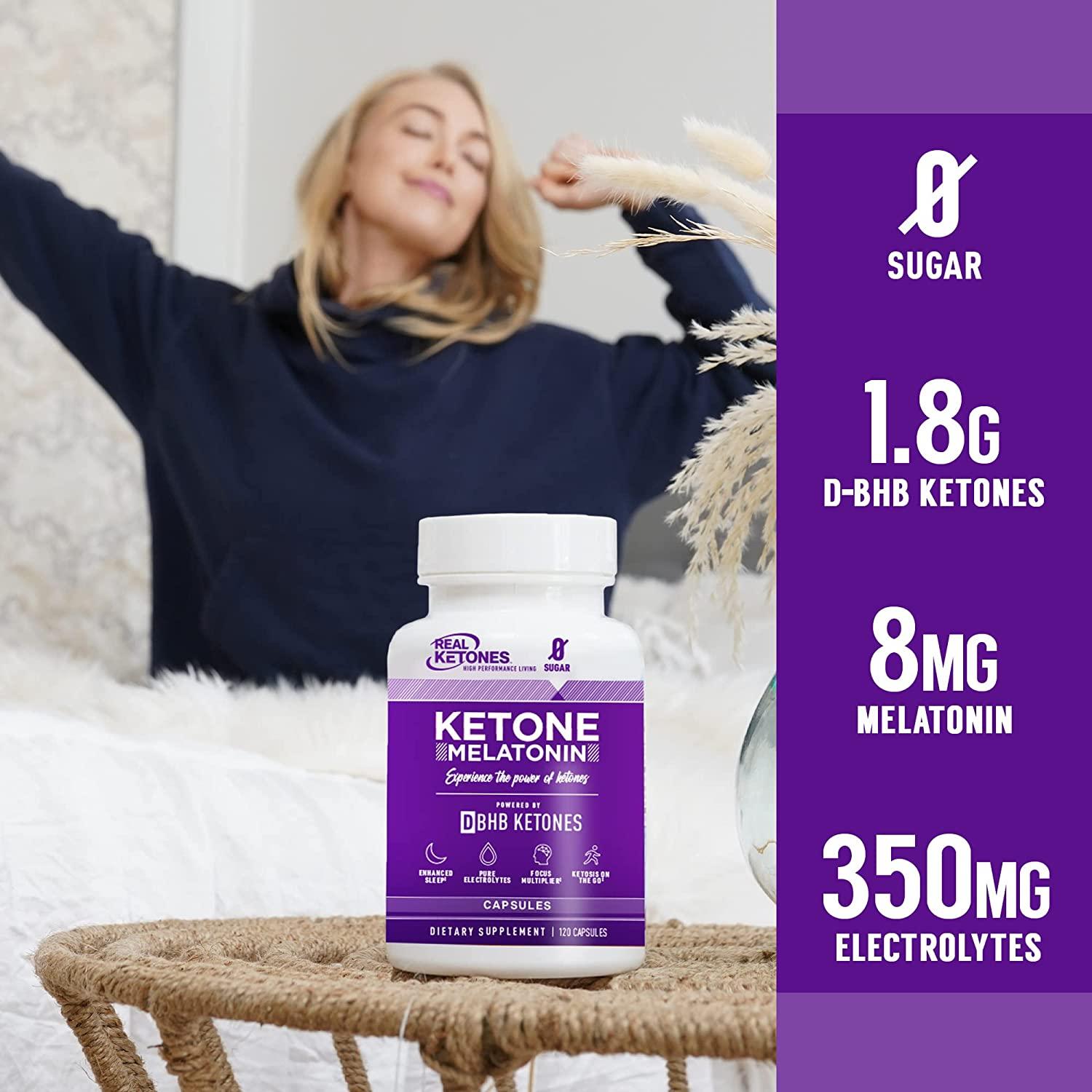 Real Ketones Melatonin, Day & Nighttime Keto Pills - Exogenous BHB ...
