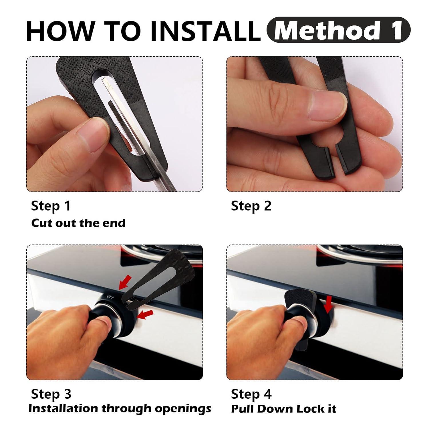 6 Pack Cuttable Gas Stove Knob Covers Locks - Baby-Proof Your Gas ...