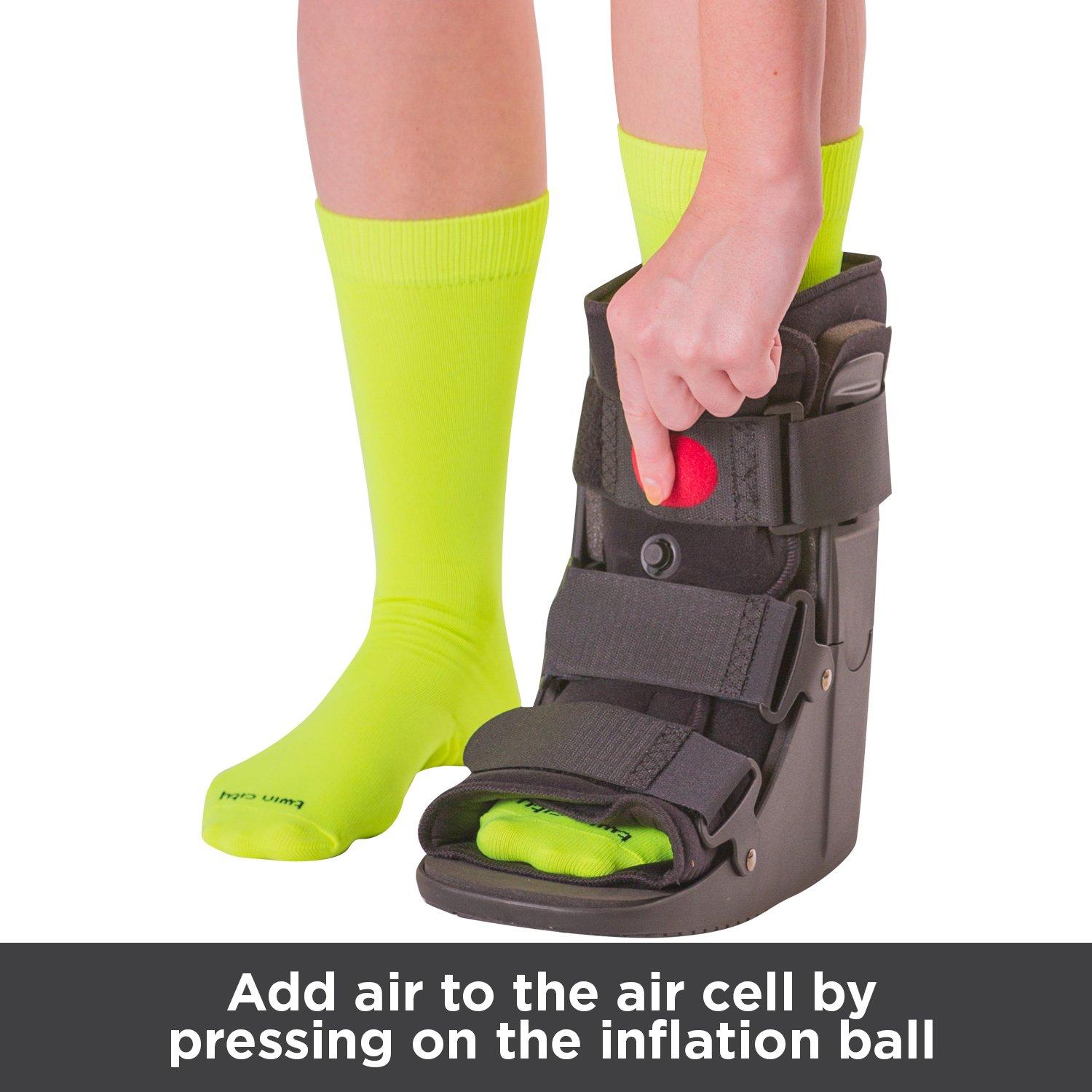 BraceAbility Short Air Ankle Walker Boot - Medium | Medical-Grade Foot ...