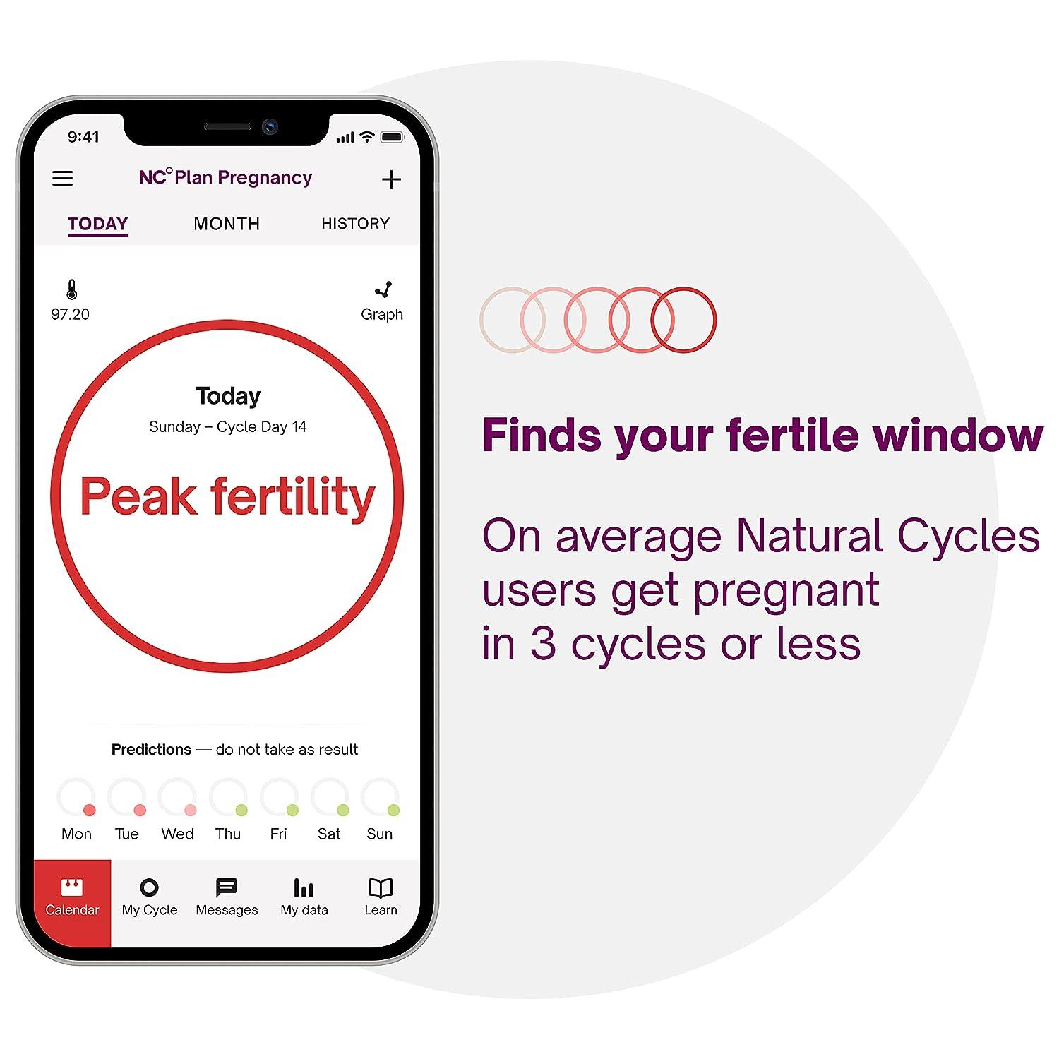 Natural Cycles Plan a Pregnancy Kit - 6 Month Subscription with Basal ...
