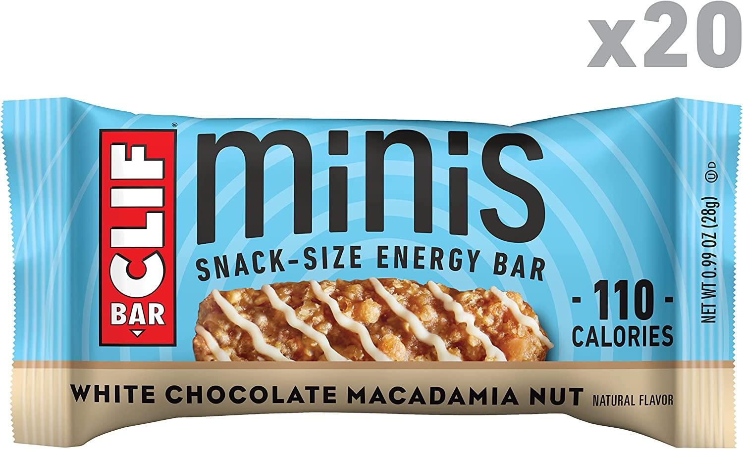 CLIF BARS - White Chocolate Macadamia Nut Mini Energy Bars (20 Count ...