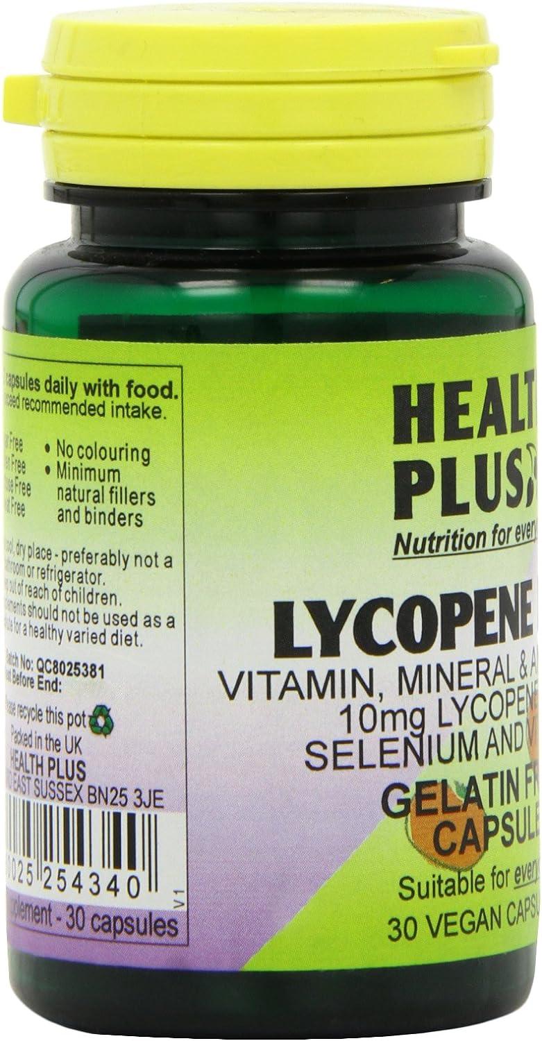 Health Plus Lycopene Plus 10mg Men's Health Supplement - 30 Capsules ...