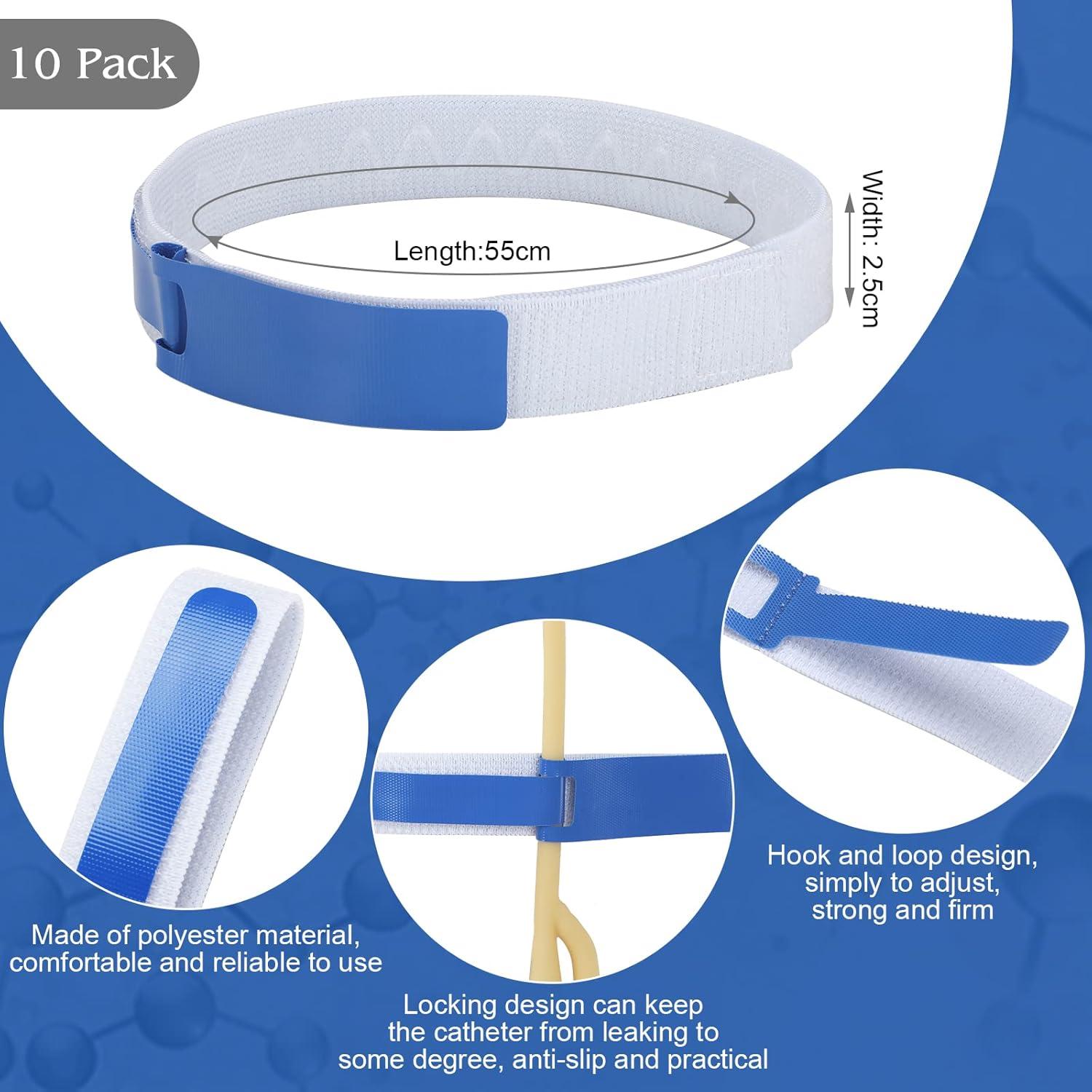 10 Pack Foley Catheter Leg Strap - Anti-Slip Silicone Holder for ...