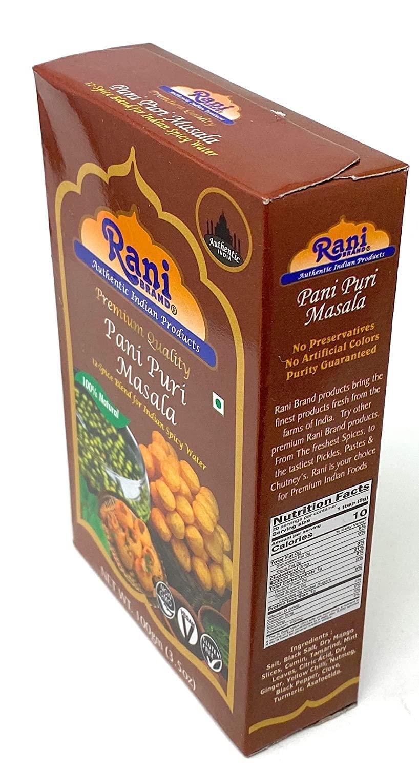 Rani Pani Puri Masala - 14-Spice Blend for Indian Spicy Water 3.5oz ...