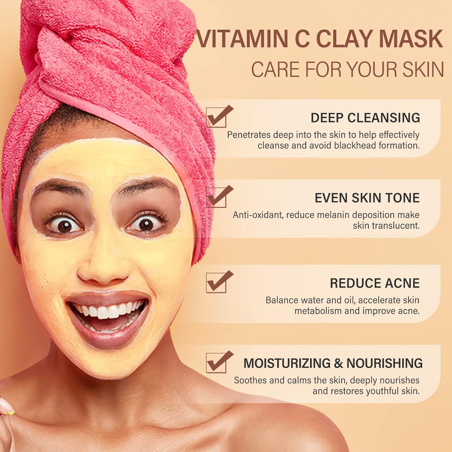 Kurkuma Vitamin C Tone Mask | Deep Cleansing Face Mask for Acne ...