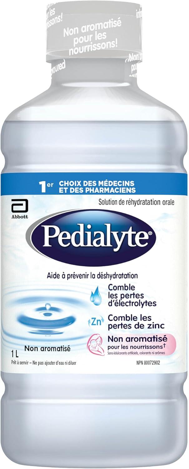 Pedialyte Electrolyte Oral Rehydration Solution Unflavoured 1-L Bottle ...