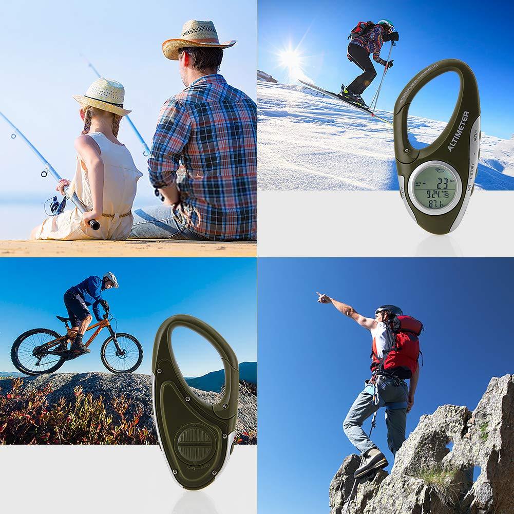 AMTAST Barometer Altimeter Thermometer Metric Altitude Monitor for ...