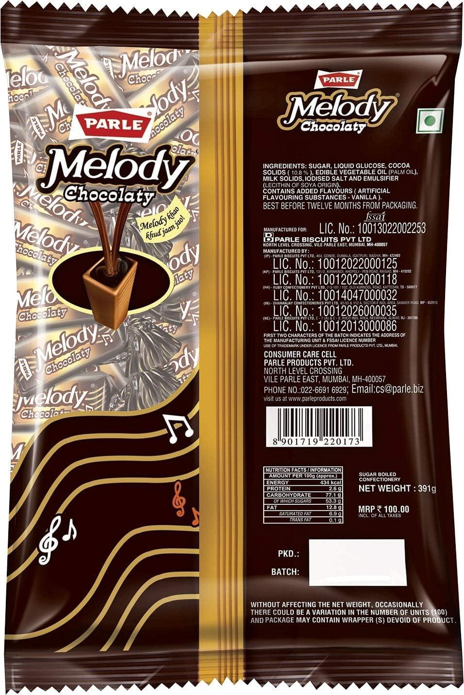 Parle Dark Chocolate Bar 195 g Melody Box of 1