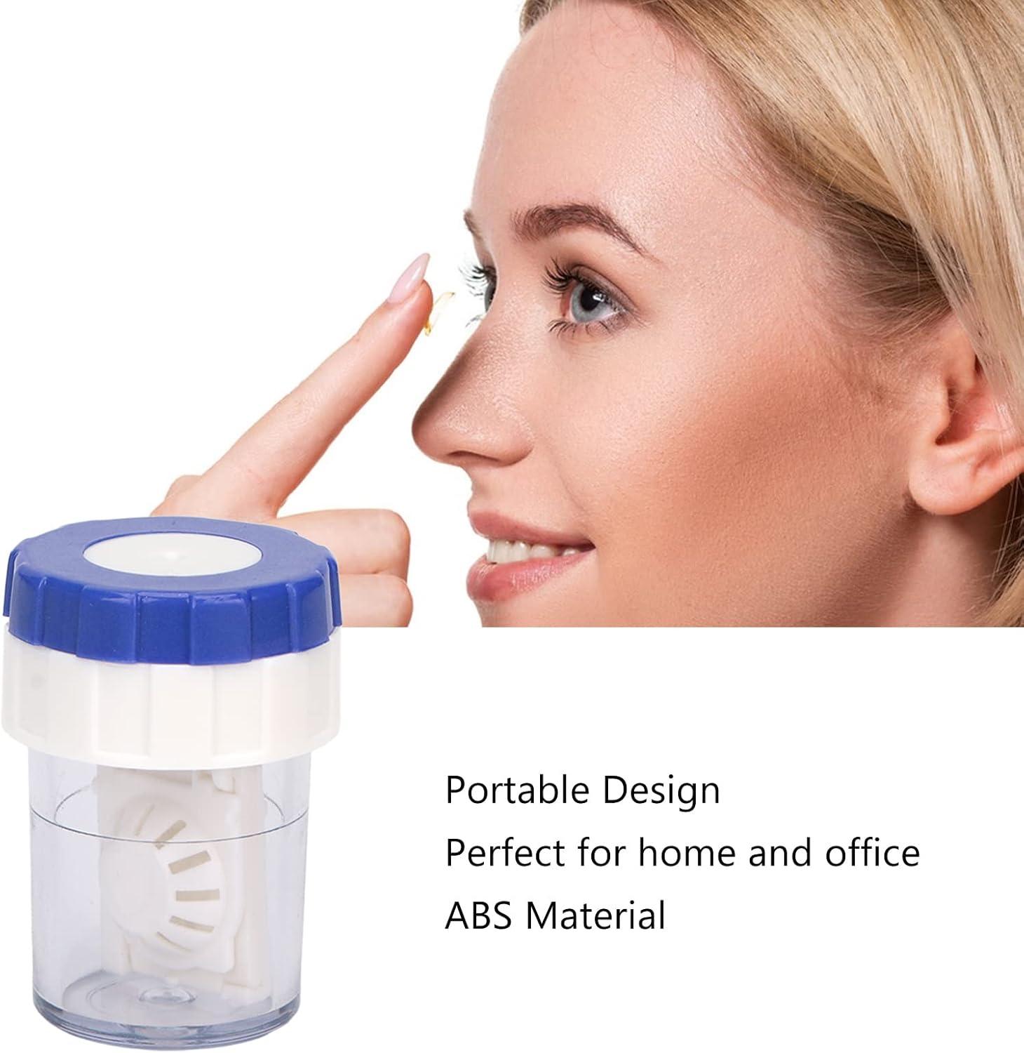 10-Piece Manual Contact Lens Cleaner Set - Portable Soft Tank & Case ...