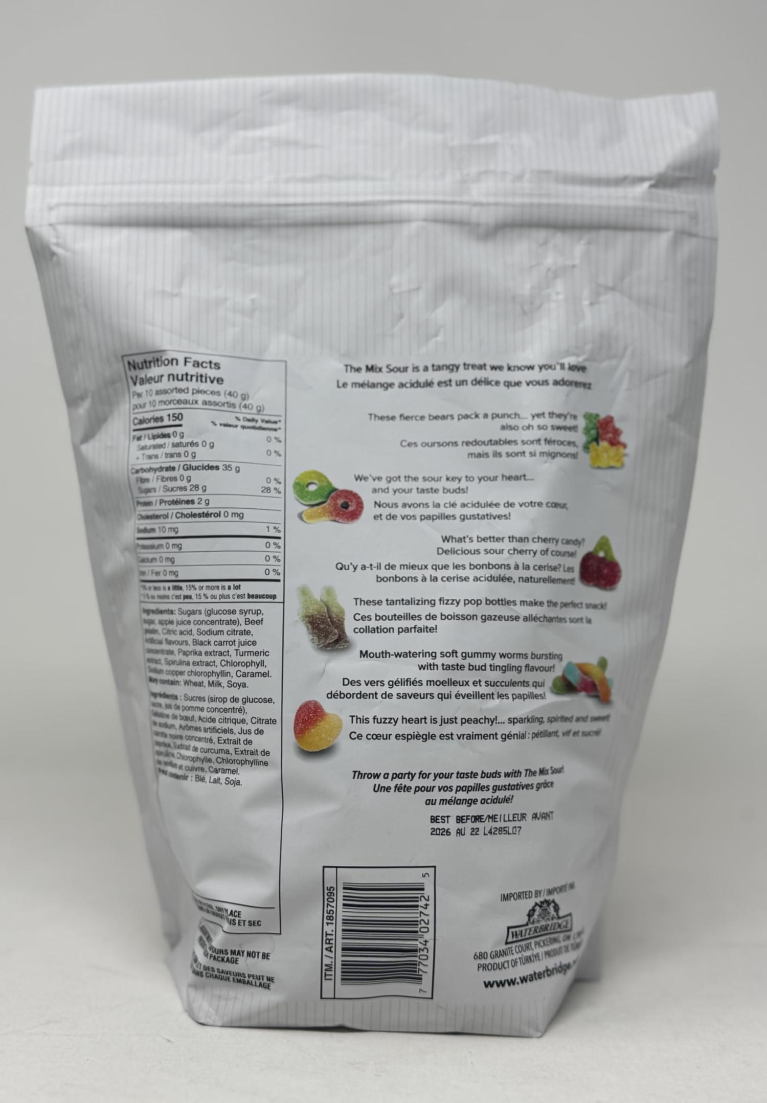 Waterbridge Sour Mix Fruit Flavoured Gummies 1.3kg | Buy Now with ...