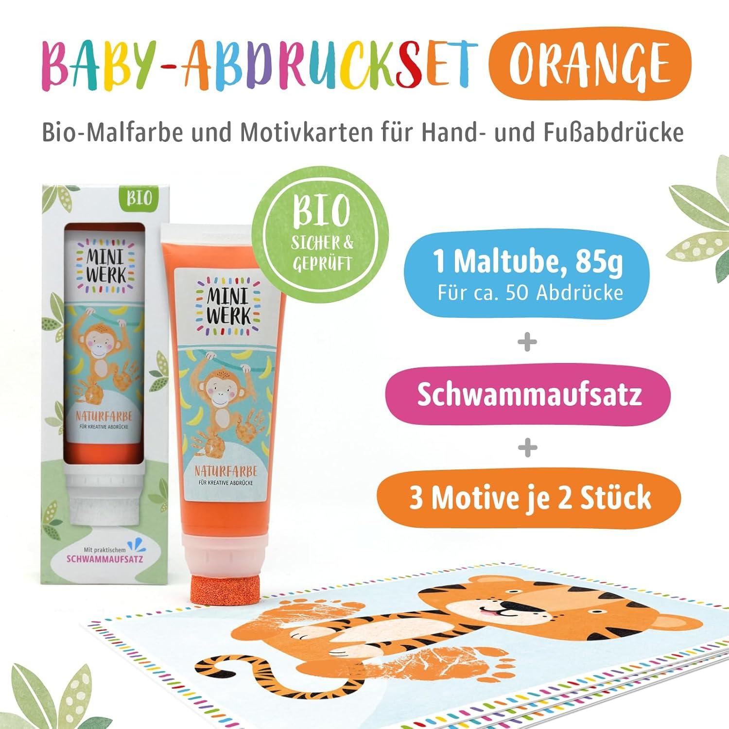 Mini Plant Organic Baby Impression Set - Handprint & Footprint Kit for ...