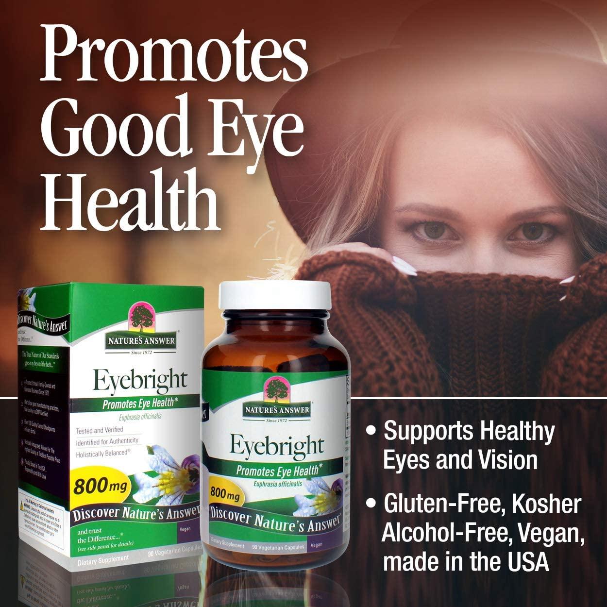 Eyebright Herb Capsules - 90 Count | Supports Eye Health & Vision ...