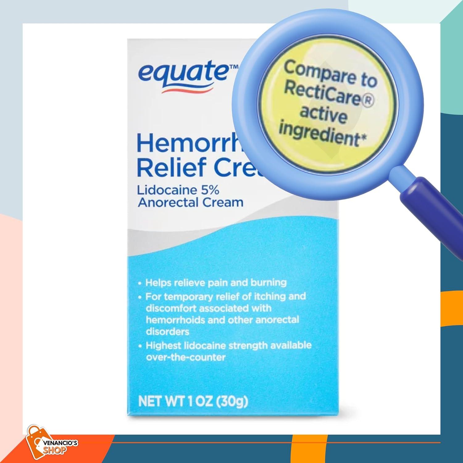 Equate 5% Lidocaine Hemorrhoid Relief Cream - 1 Oz | Venancio sfridge ...