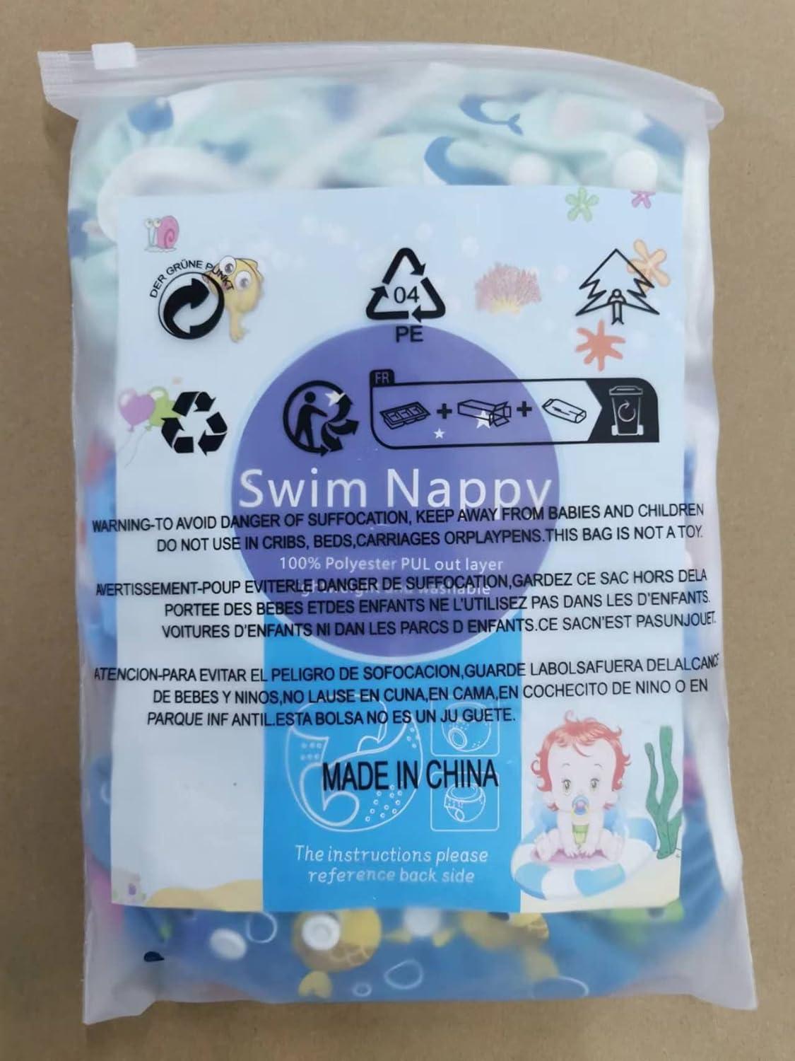 Codkkre Reusable Swimming Diapers for Baby Girls | Adjustable 3-Pack (0 ...