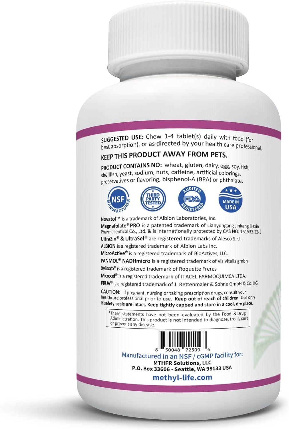 Methyl-Life Chewable Multivitamin for Kids & Adults - L-Methylfolate ...