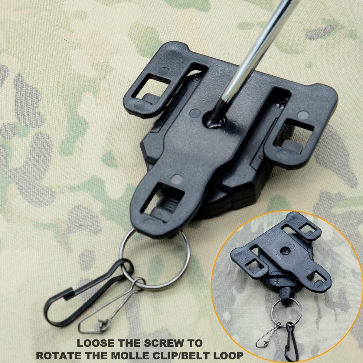 ROCOTACTICAL Military Gear Retractor | Molle Tactical Tether with Belt ...