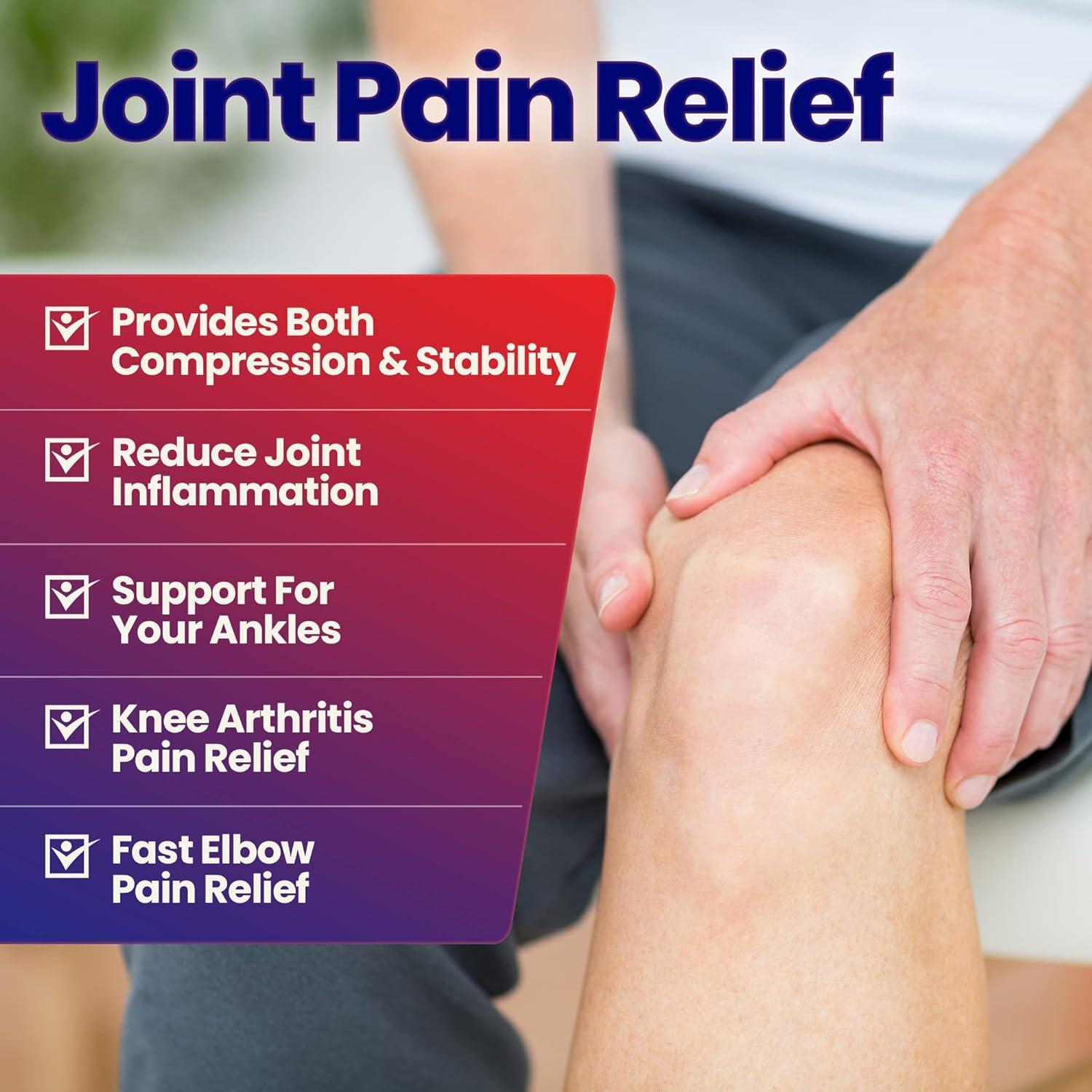Knee Compression Bandage Wraps for Joint Support & Swelling Relief ...