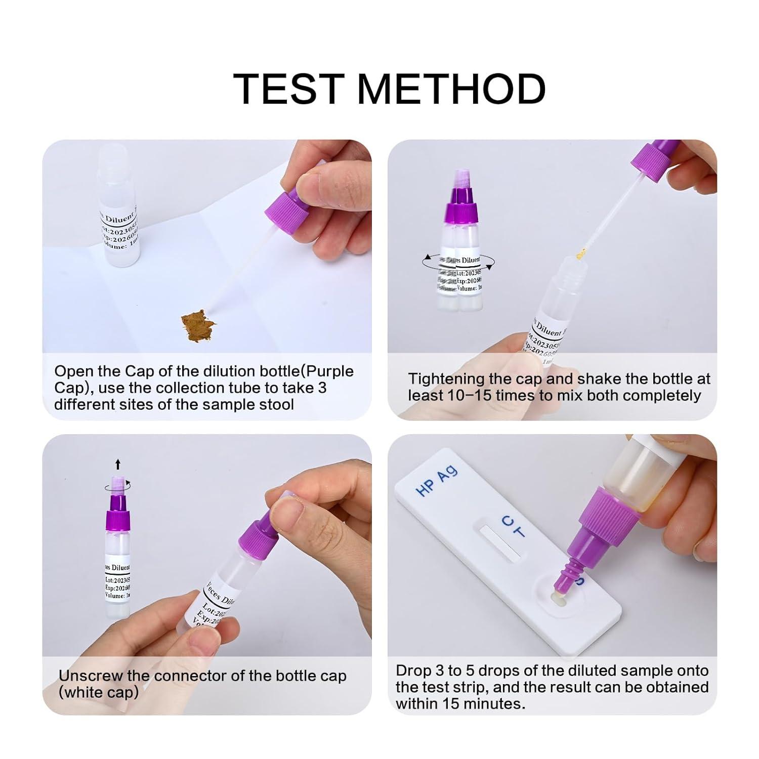 H. Pylori Stool 2 Test Kits - Quick & Accurate Home Testing in 10-15 ...