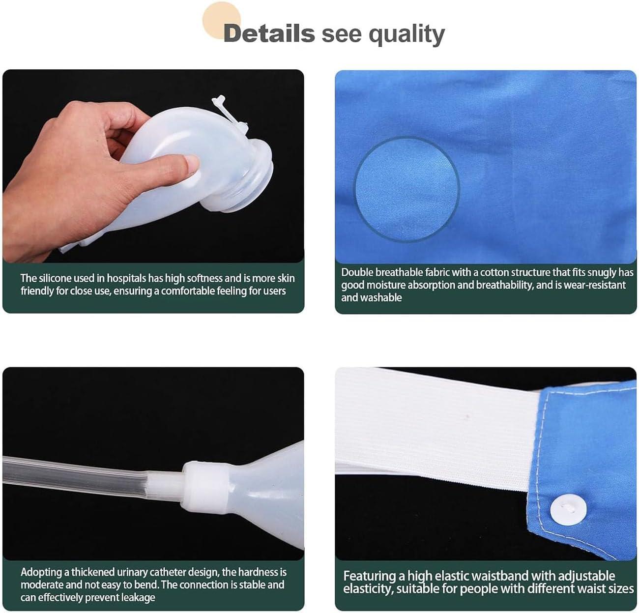 Female ICEMOB Urine Collection Bag Silicone Urinal Wearable Urinal Bag ...