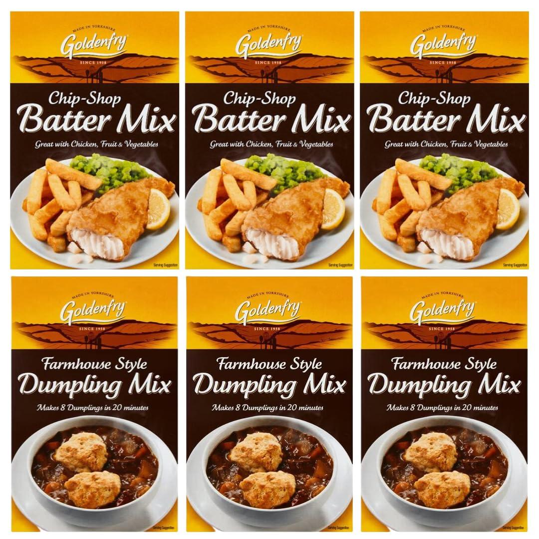 Chip Shop Batter Mix 170g x3 with Farmhouse Dumpling Mix 142g x3 ...