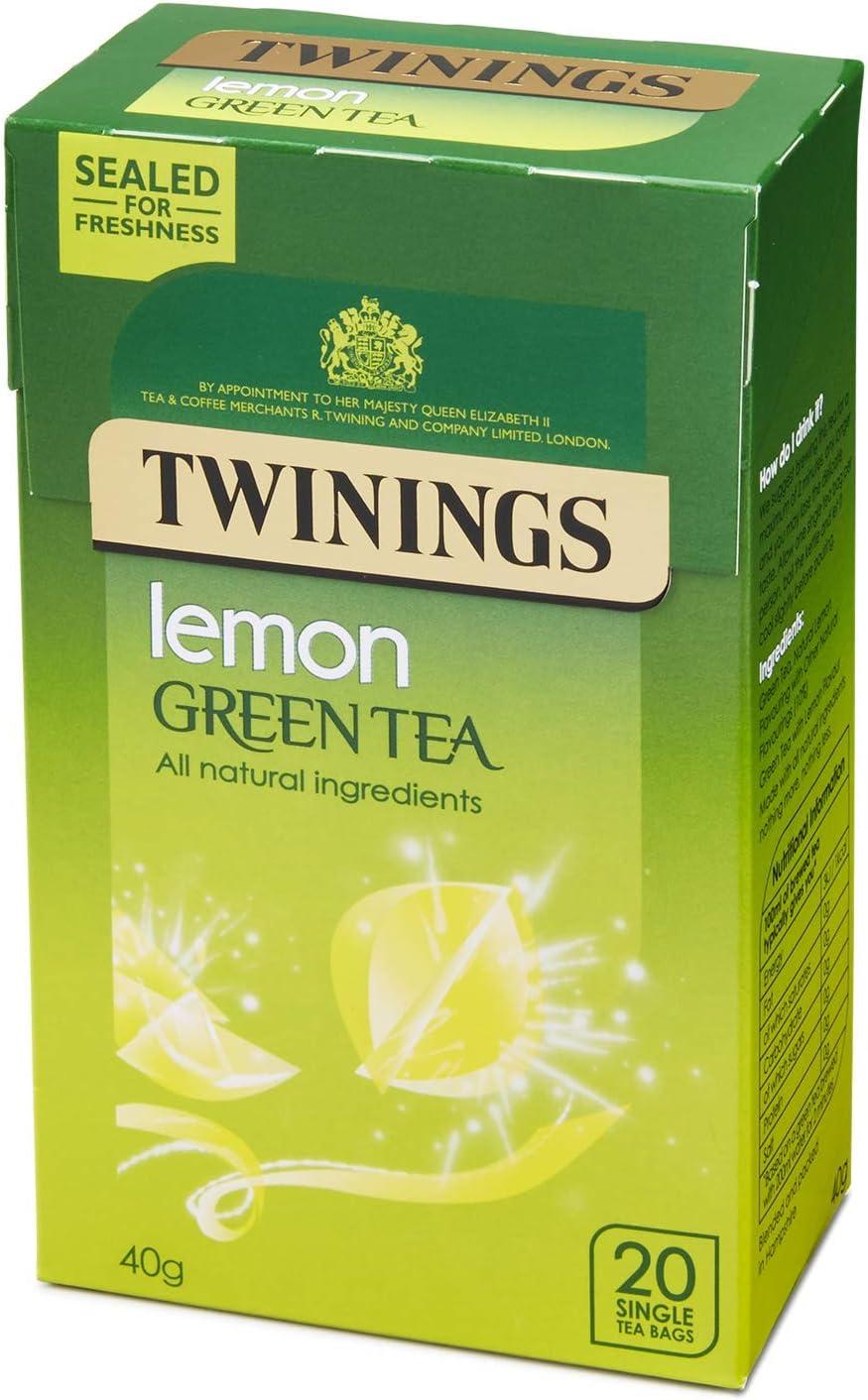 Twinings Lemon Green Tea 20 Single Tea Bags 40g Lemon 40 g | Buy Now ...