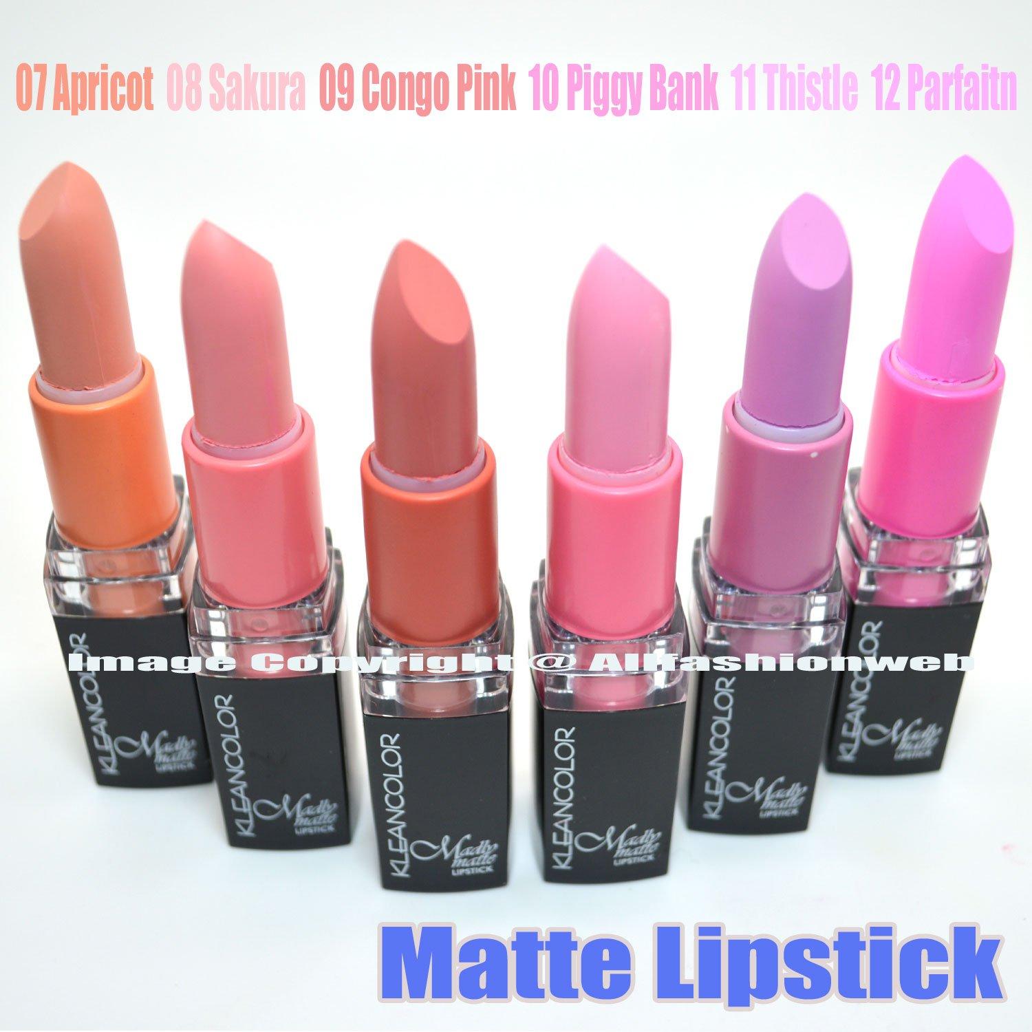 Kleancolor Madly Matte Lipstick Set: Bold, Vivid Pink & Apricot ...