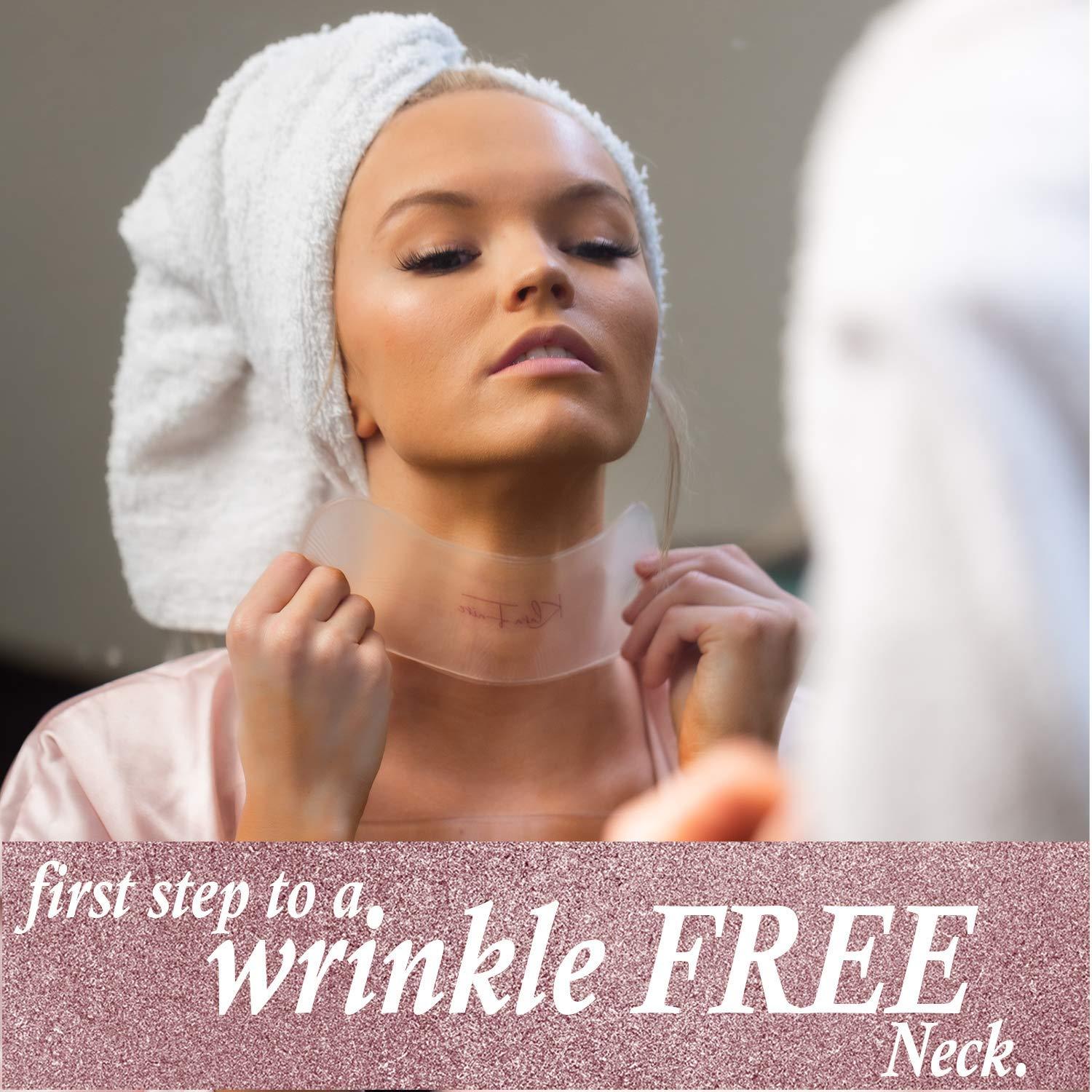 Silicone Neck Wrinkle Pads Pack of 4 | Reusable Anti-Aging Masks with ...