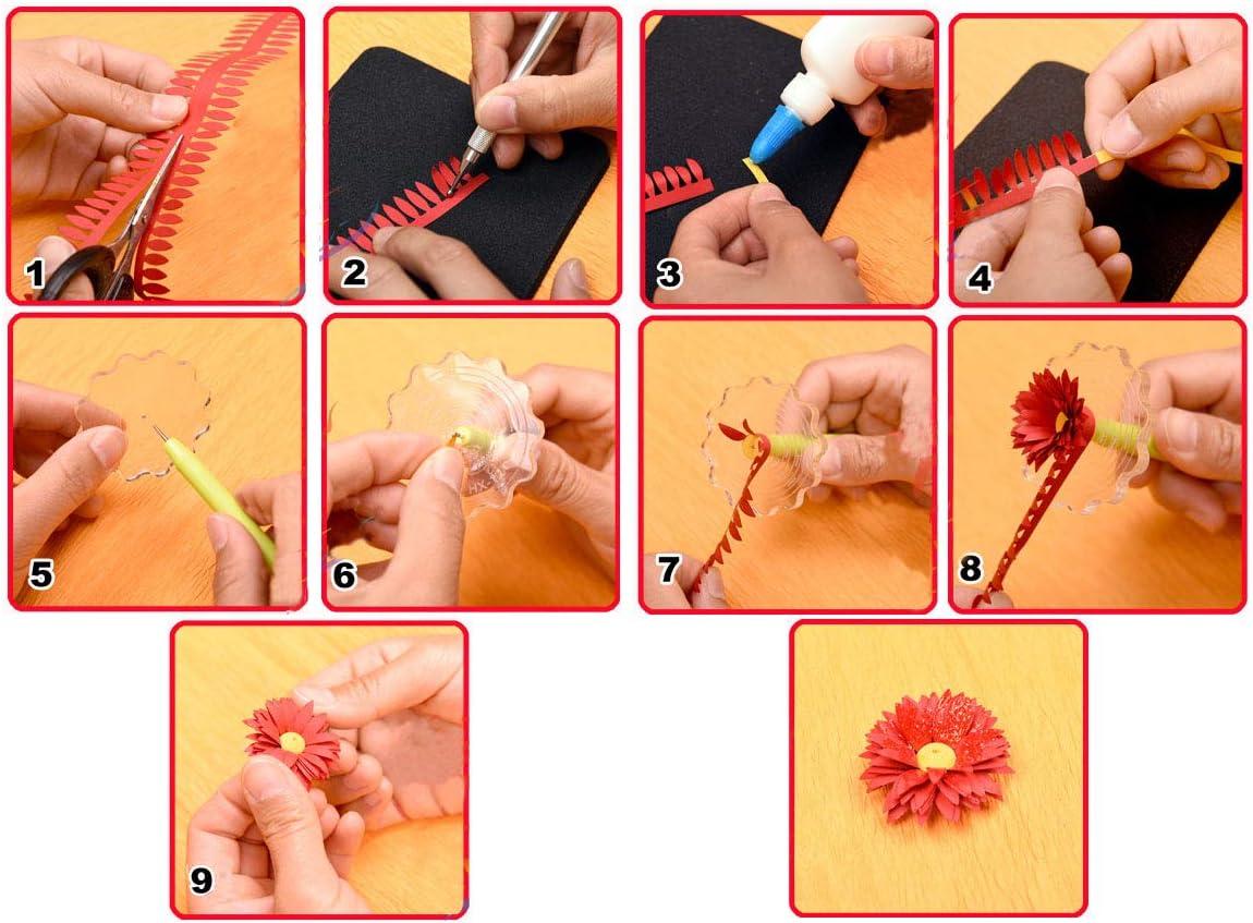 143 PCS Paper Quilling Strips Flower Design Set - Handmade Quilling ...