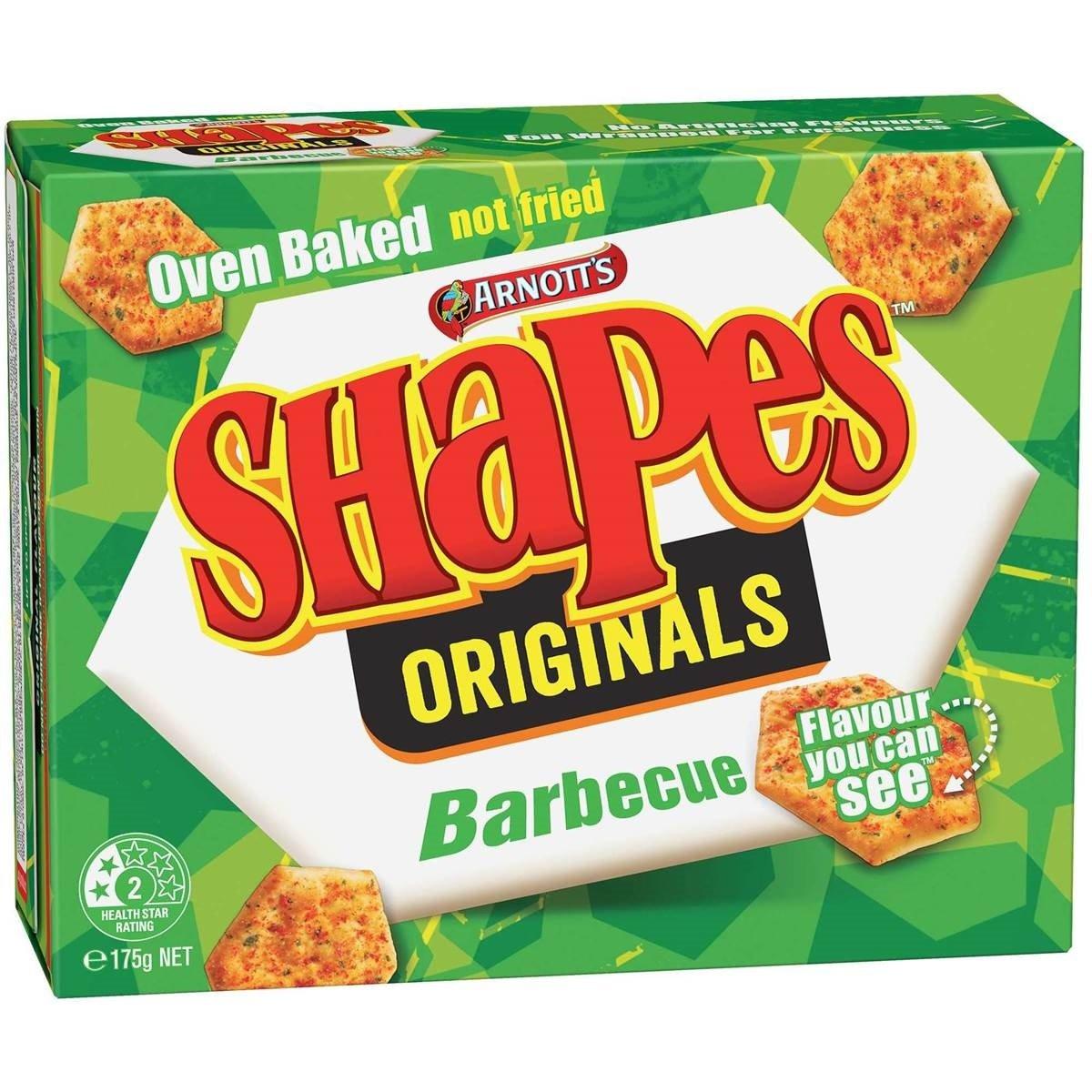 Buy Australian Arnott s Shapes Crackers Barbecue BBQ 175g ...