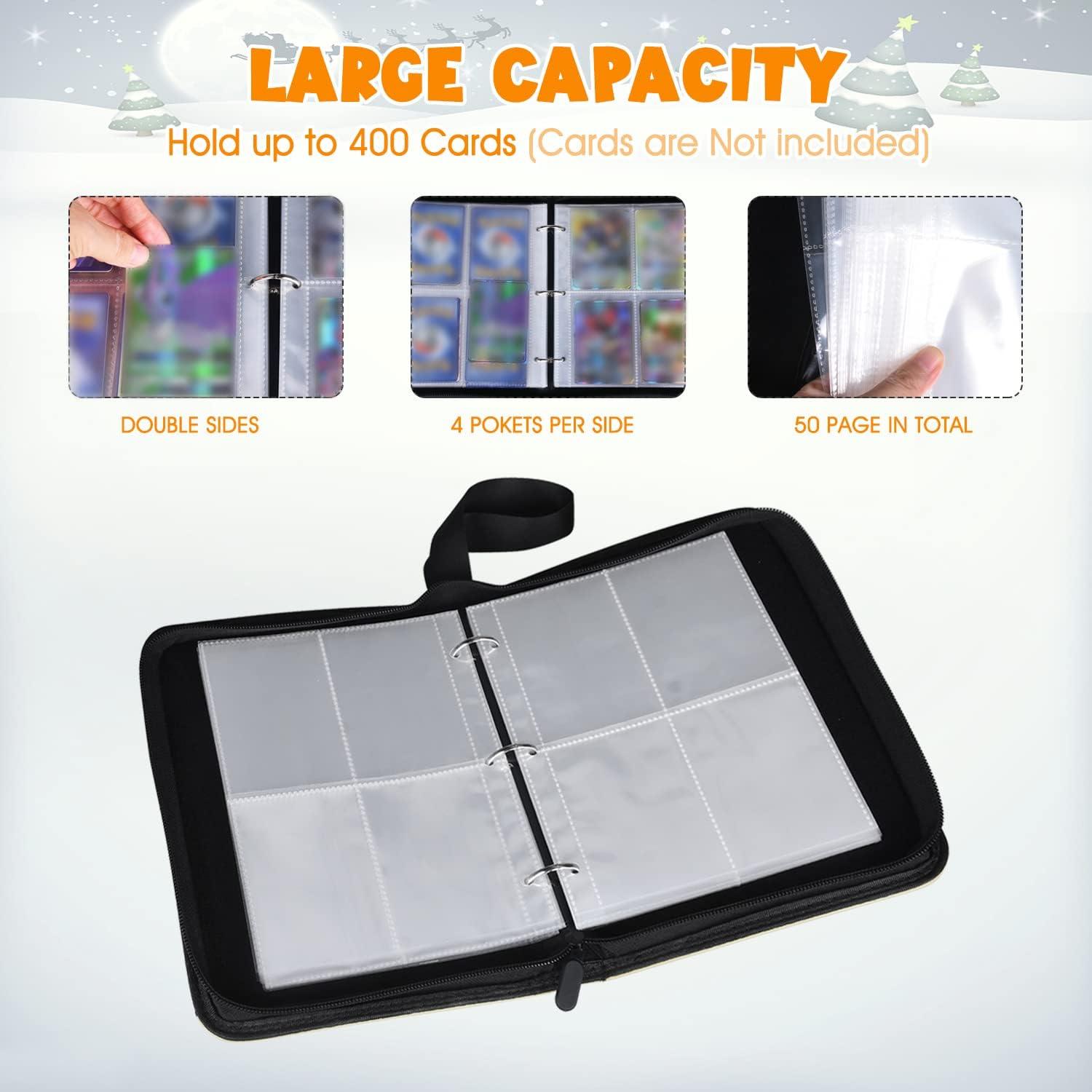 Card Binder 4 Pocket Trading Card Holder for TCG & Sports Cards ...