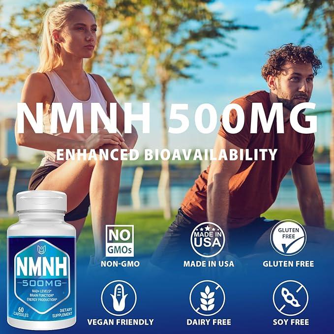 Dihydronicotinamide Mononucleotide (NMNH) 500mg NAD Supplement - Boost NAD+ Levels for Anti ...