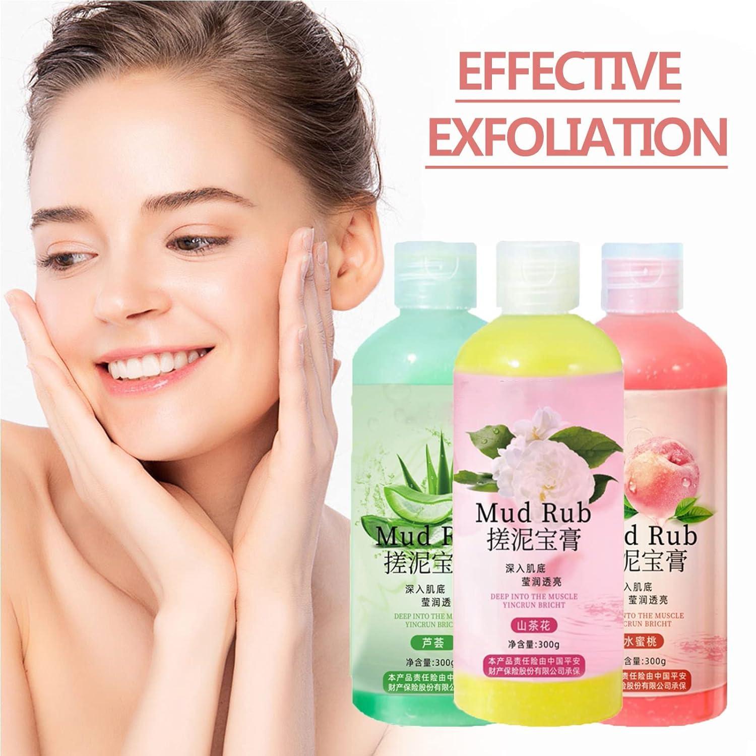 Peach Mud Rub Gel Exfoliating Body Scrub Cream for Smooth Skin | Buy ...