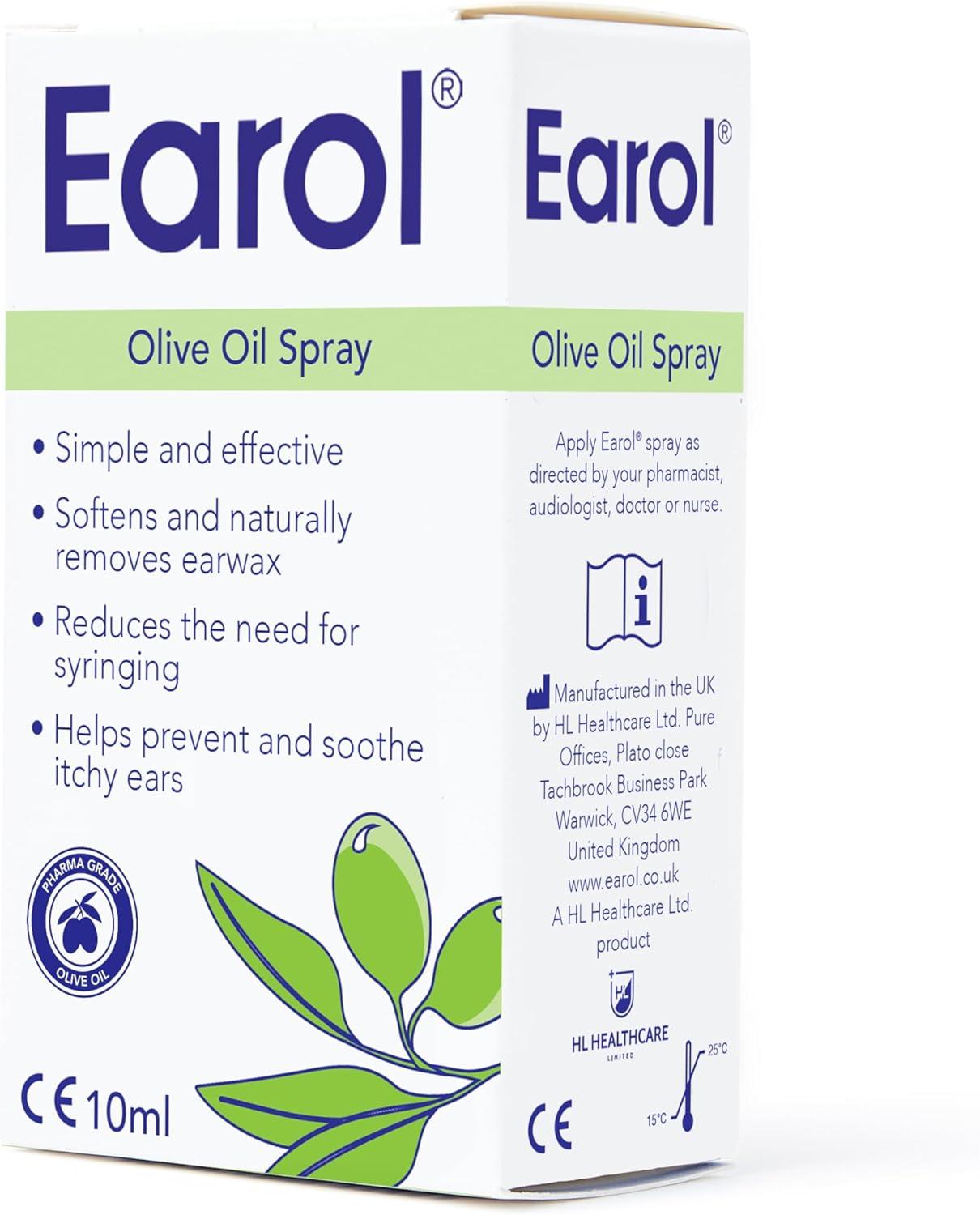 Earol | Olive Oil Ear Wax Removal Spray | Clinically Proven | Reduces ...