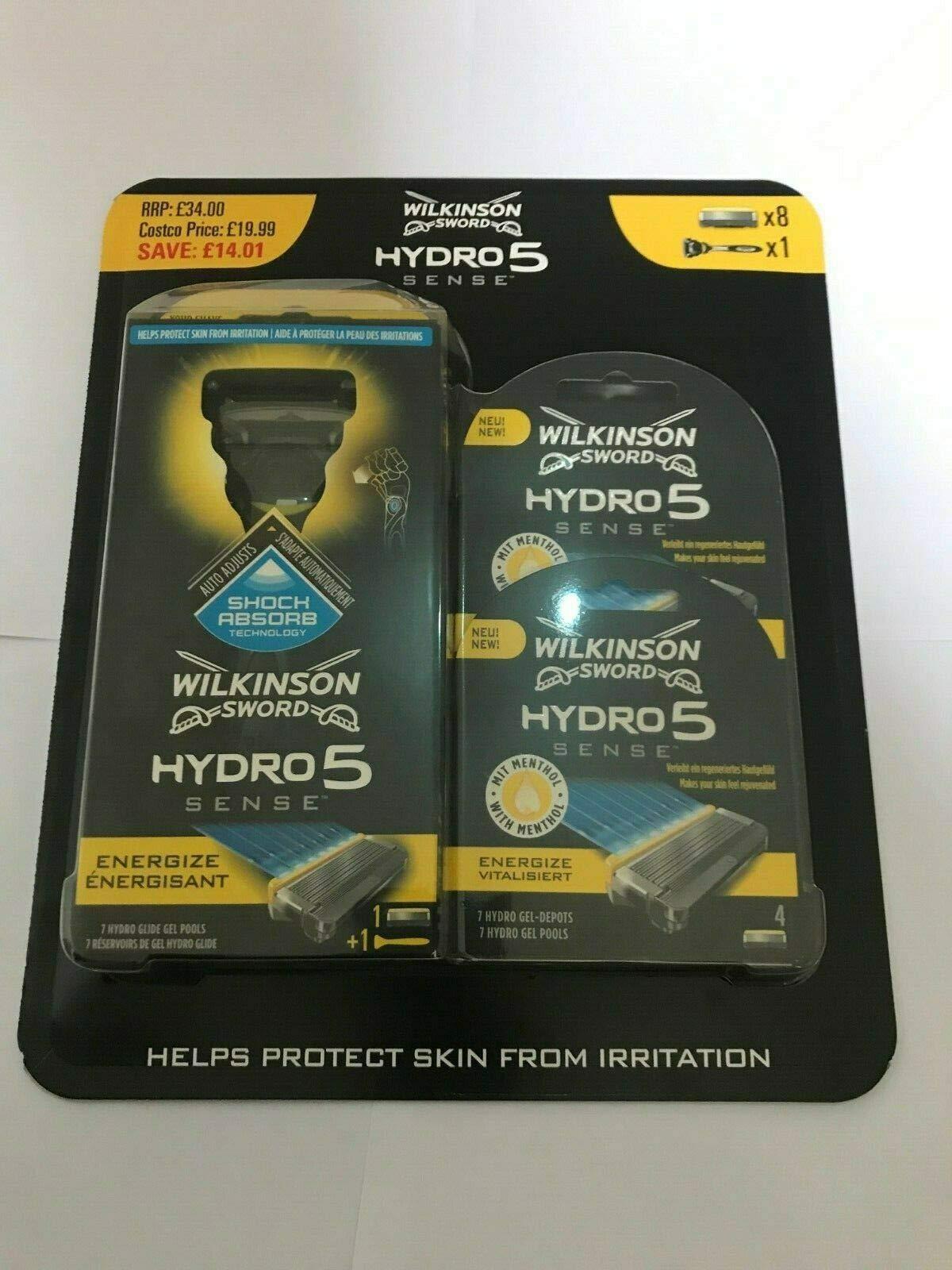 Buy Wilkinson Sword Hydro 5 Sense Set - Razor Handle & 8 Blades for ...