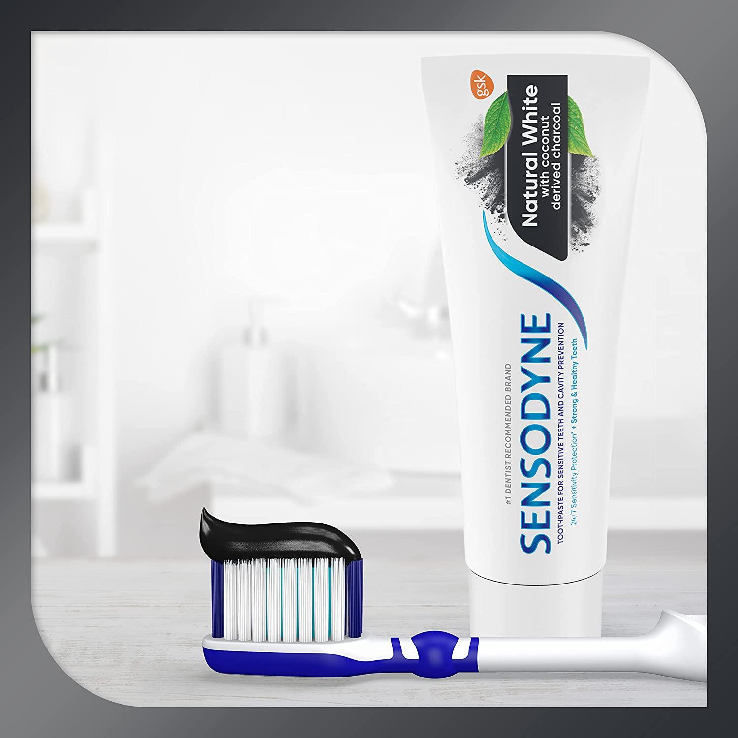 Sensodyne Natural White Whitening Toothpaste, Charcoal Toothpaste for ...