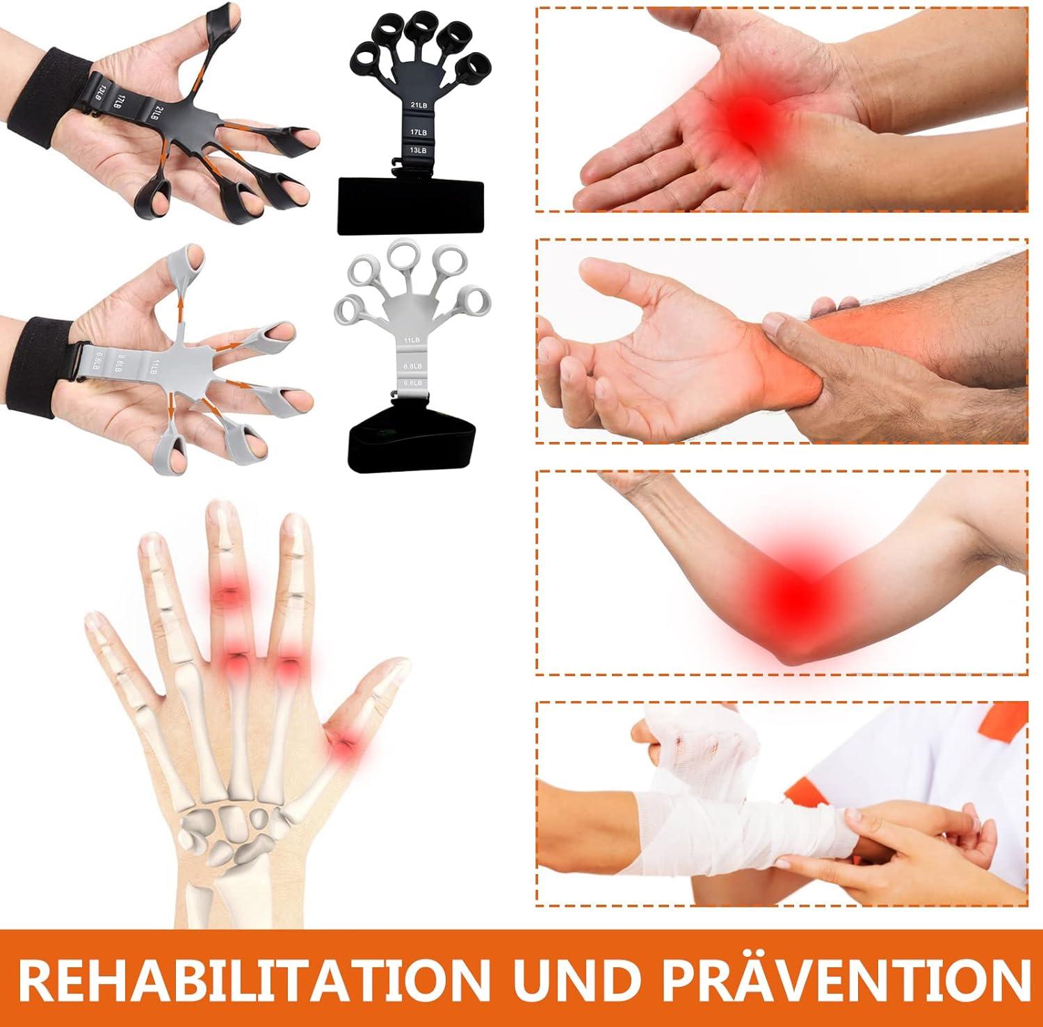 Finger Extensor Exerciser & Adjustable Hand Trainer - Improve Finger ...