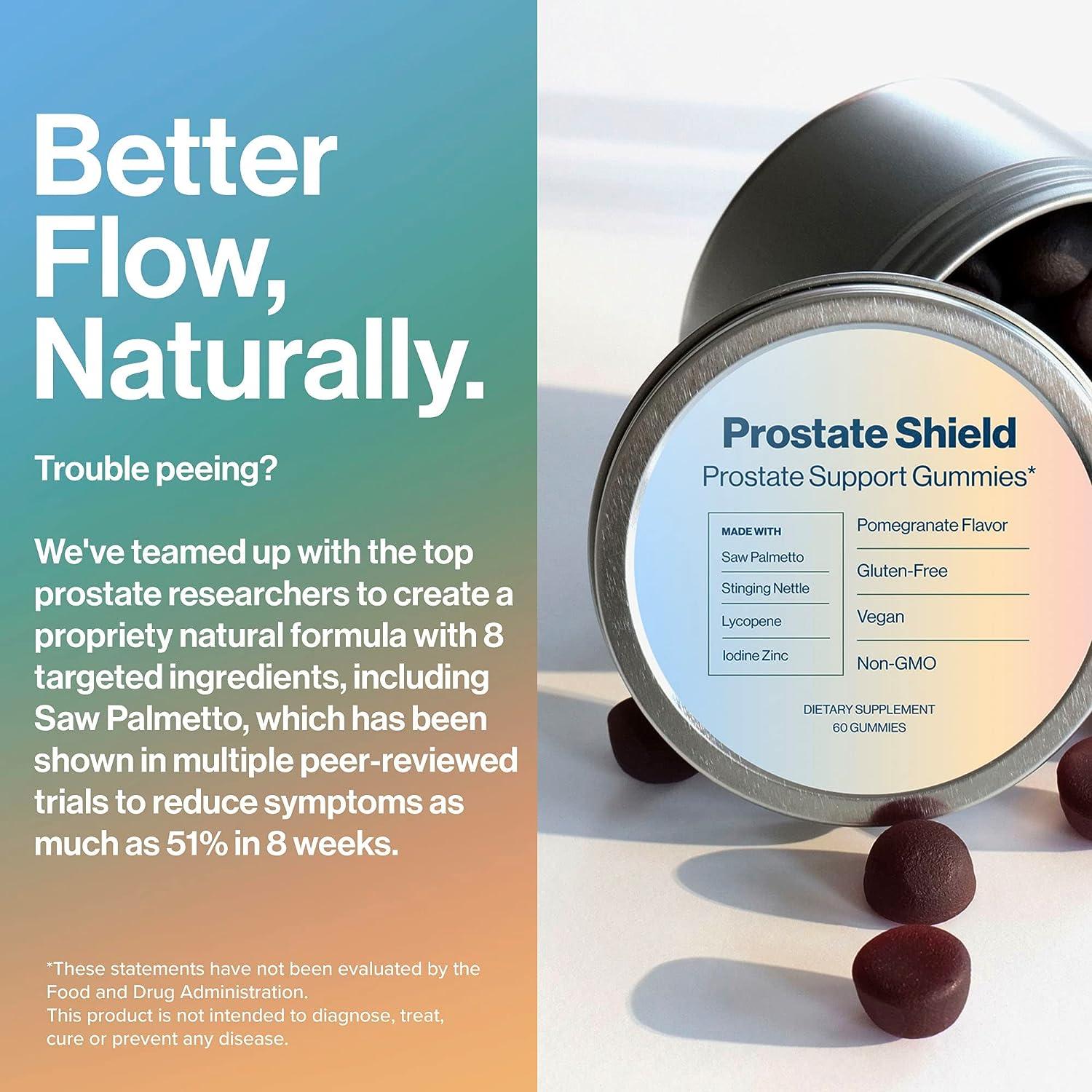 Prostate Shield Gummies - Men's Prostate Health Supplement with Saw ...