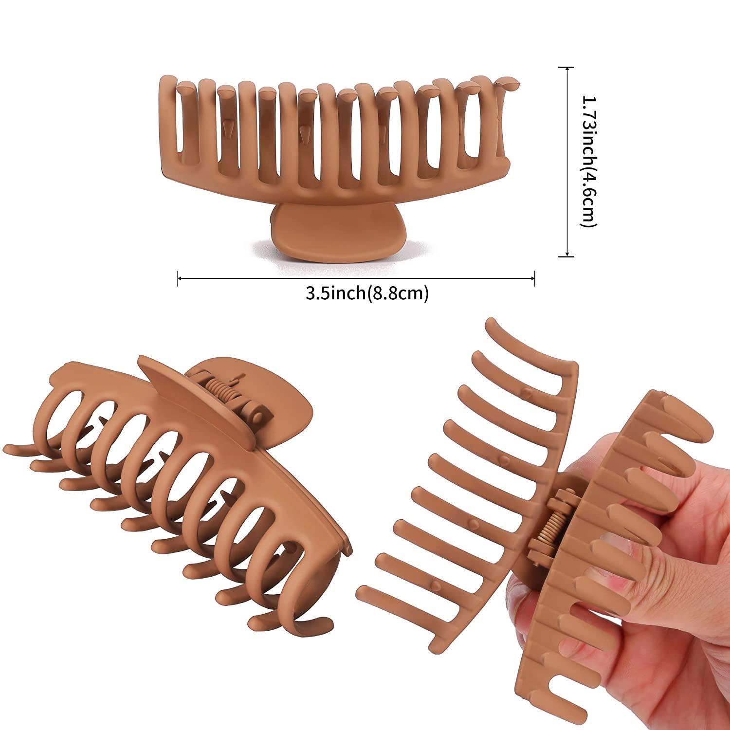 Vsiopy 6pcs 3.5 Inch Claw Clips for Thick & Thin Hair | Girls' & Women ...