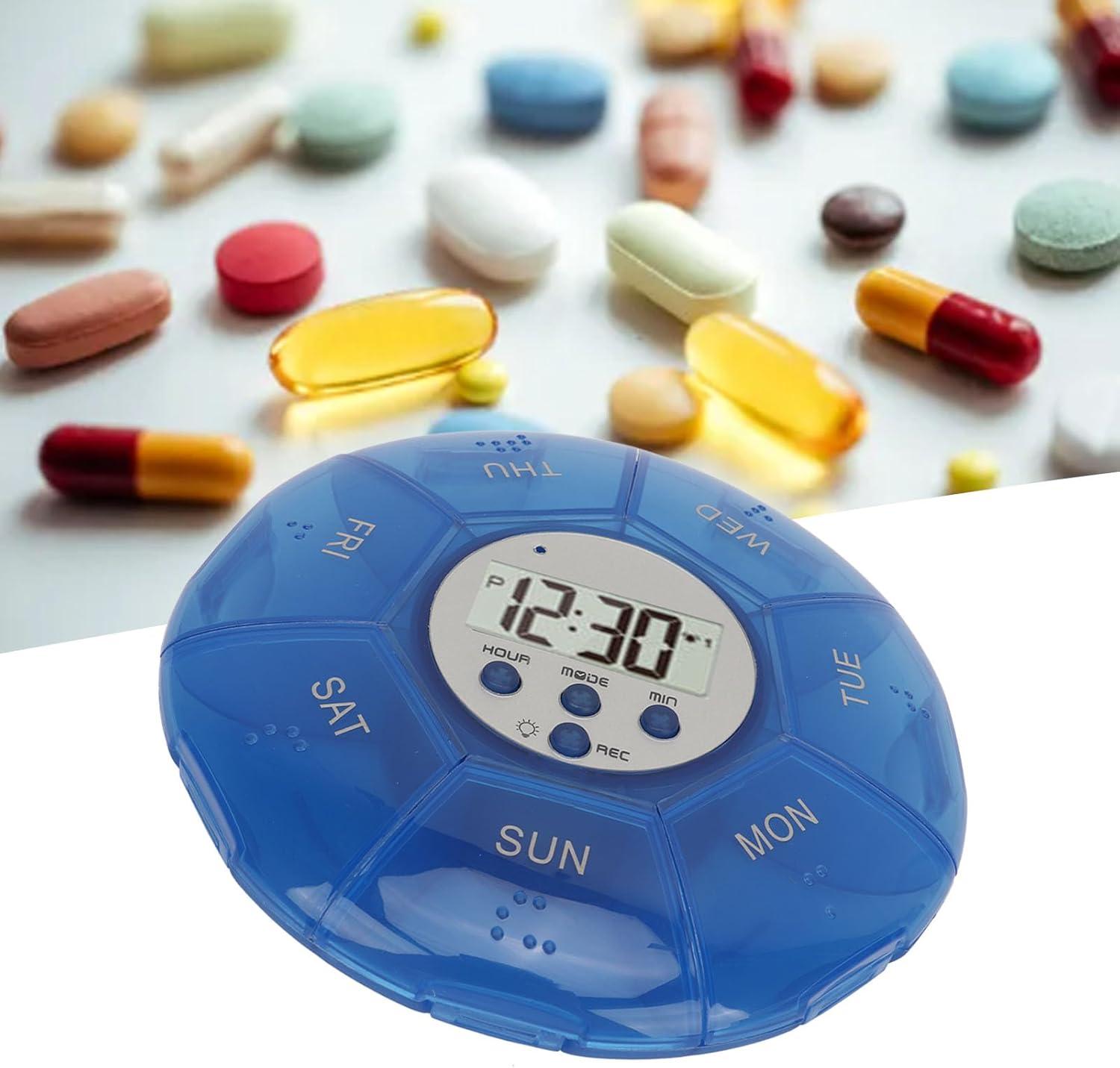 Smart Medicine Box with Recording 7-Day Reminders for Elderly & Blind ...