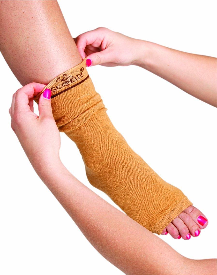 SecureSleeves (1 Pair) Geri Skin Protection Sleeves for Legs S/M Ivory ...