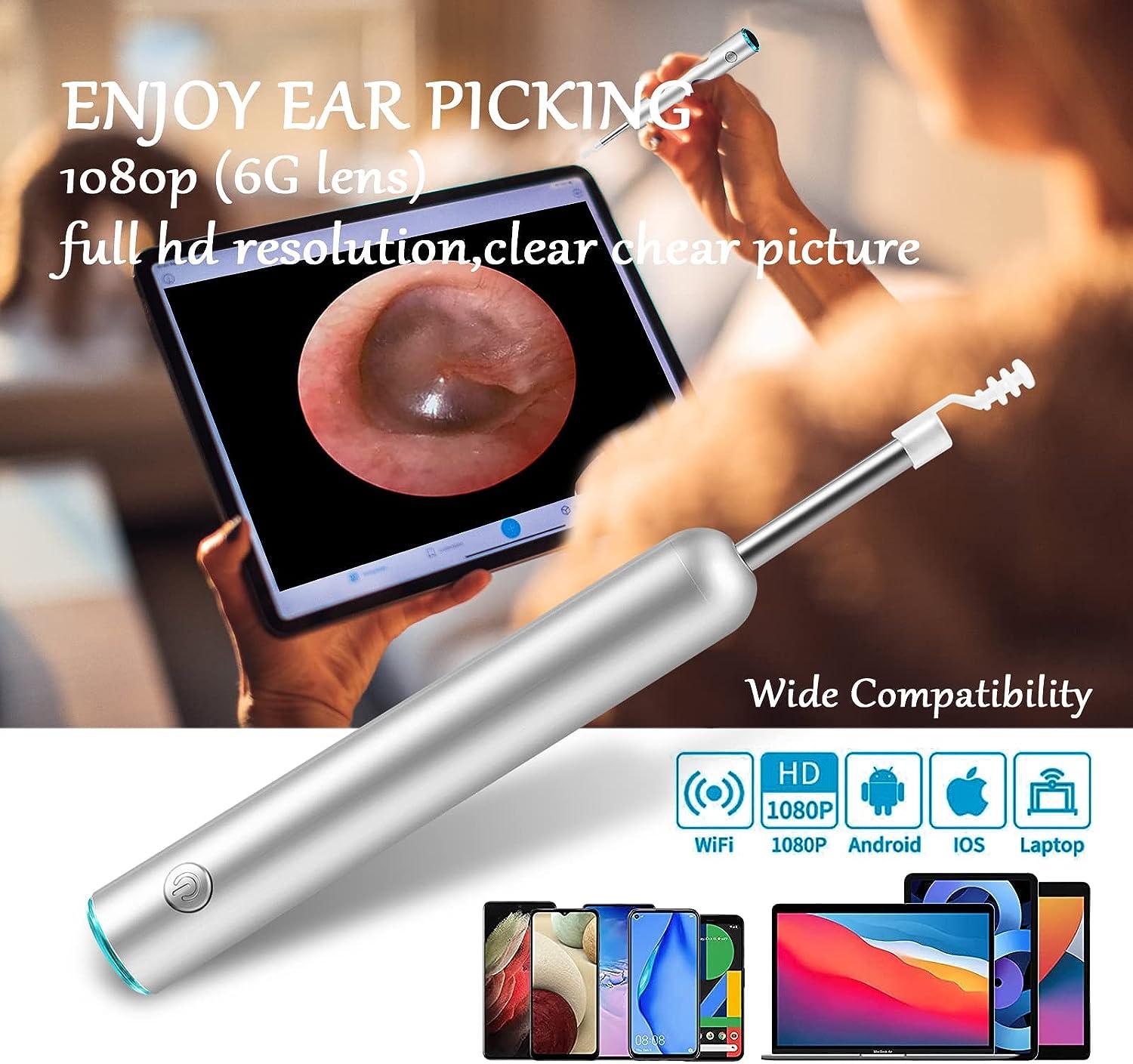 Ear Wax Removal Kit with Camera and 6 Ear Spoons - Ear Cleaner for ...