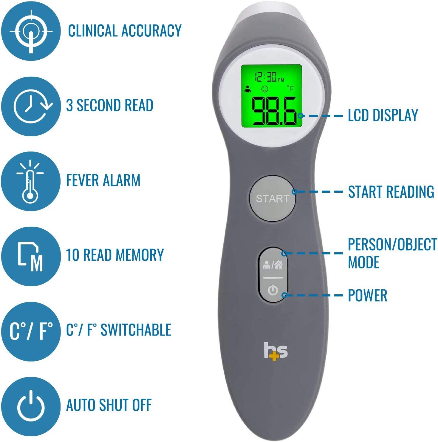 HealthSmart Digital Infrared Thermometer - Accurate Forehead & Baby ...