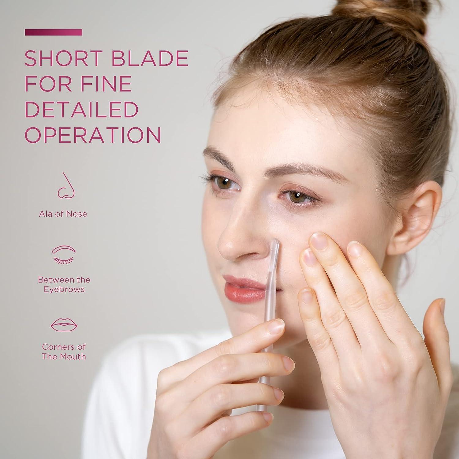 Professional Dermaplane Razor for Women - 6pcs Set for Face, Peach Fuzz ...