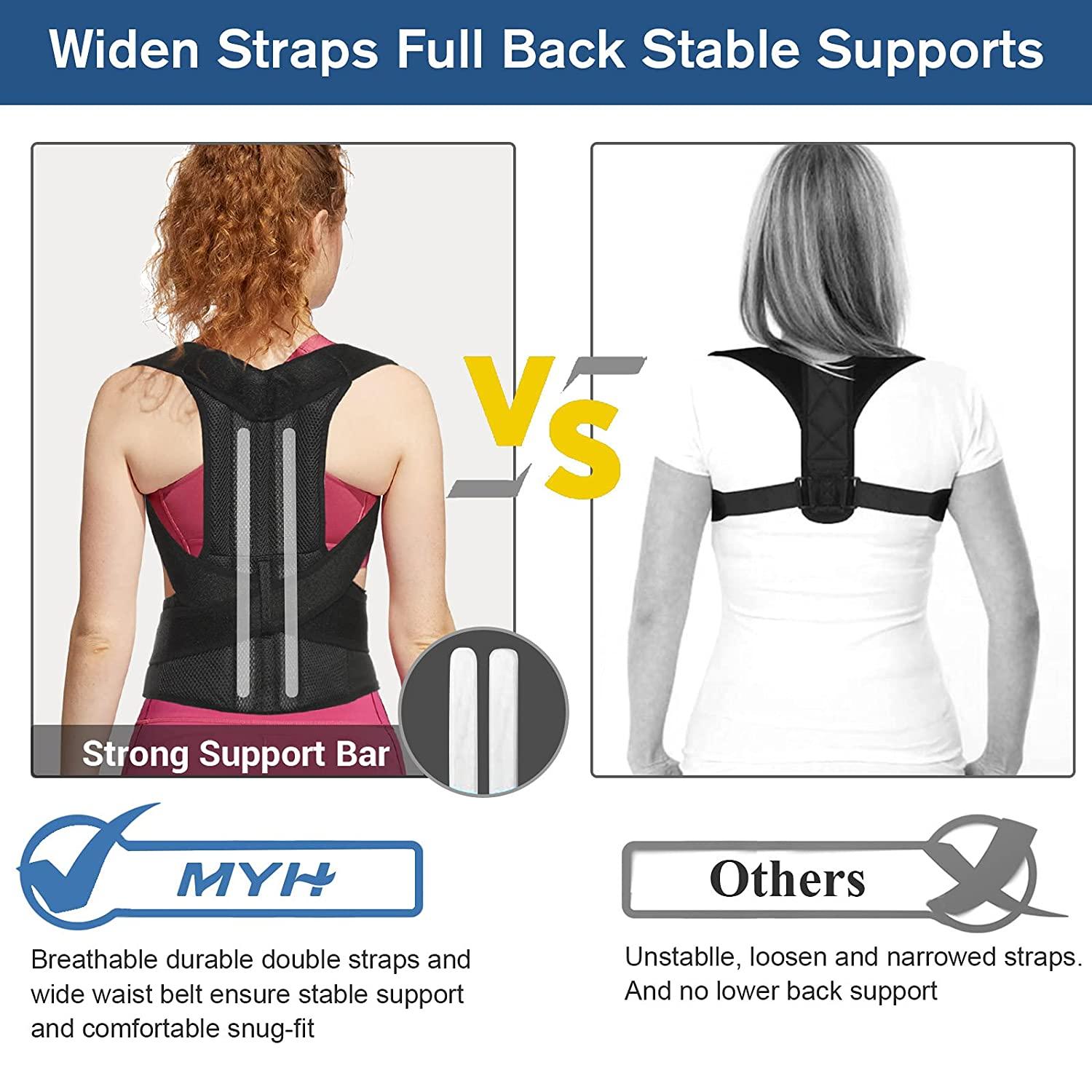 Adjustable Posture Corrector for Women and Men - Lumbar Support Brace ...
