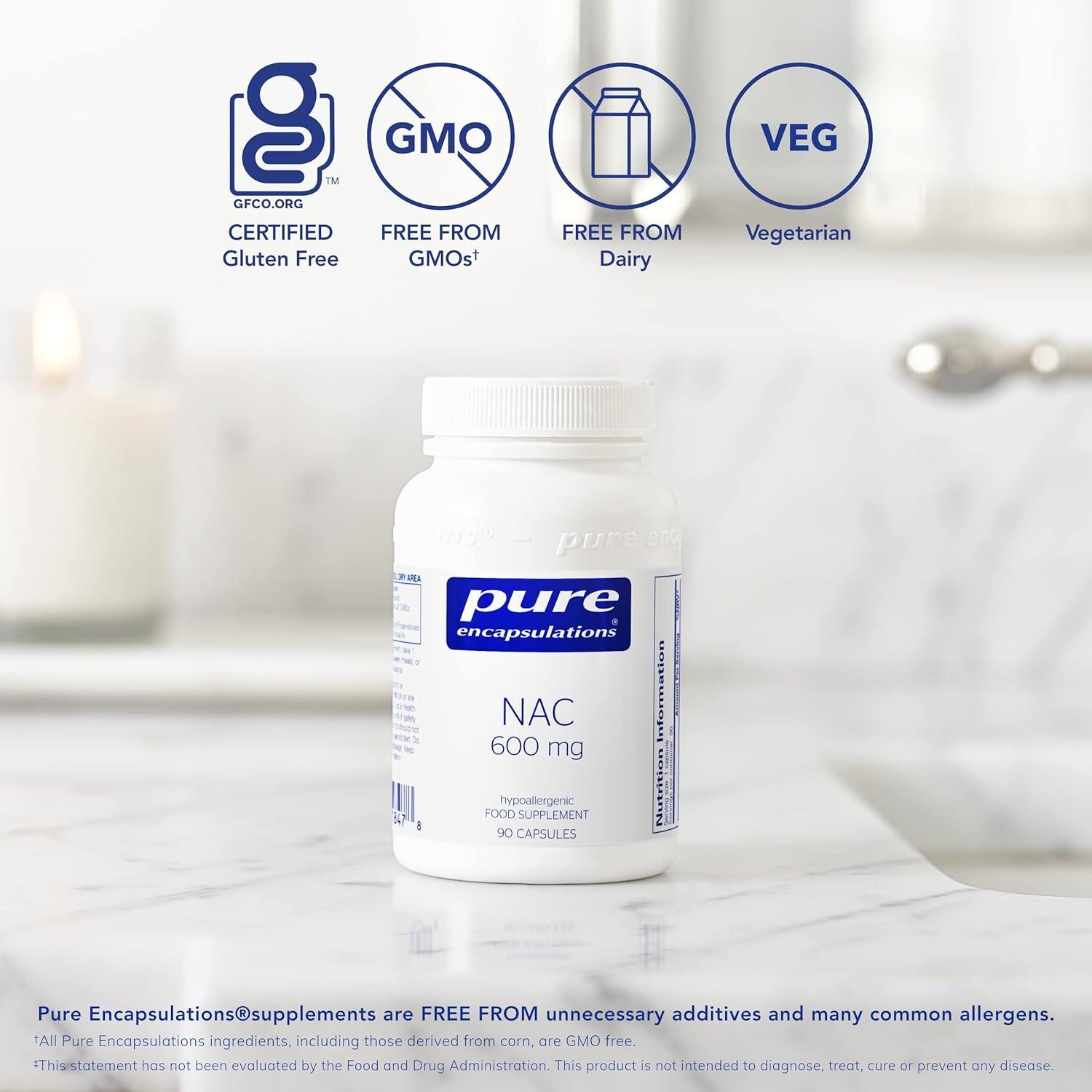 Pure Encapsulations NAC 600mg - Professional Strength N-Acetyl-L ...