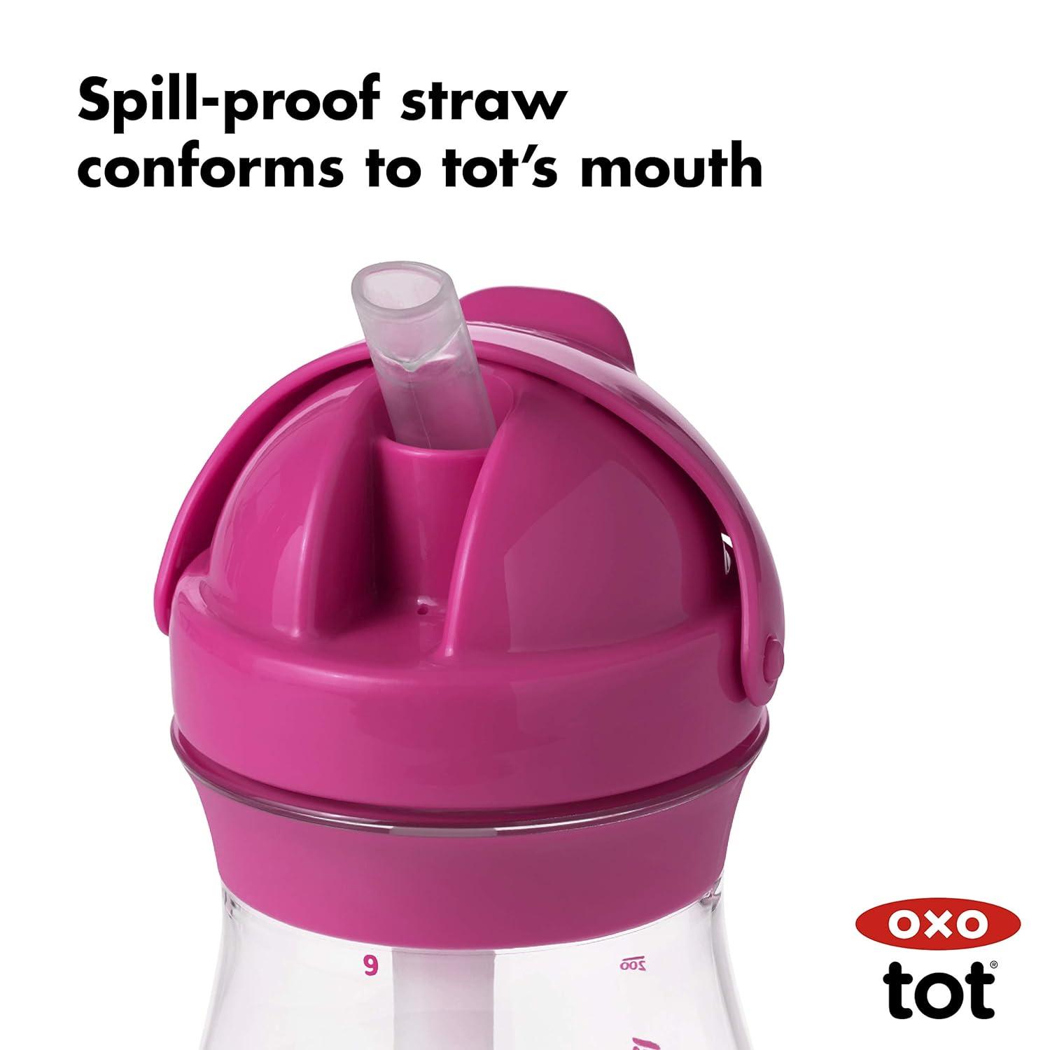OXO Tot Transitions Straw Cup 9 oz Pink - Pack of 2 | BPA-Free | Buy Now with Express ...